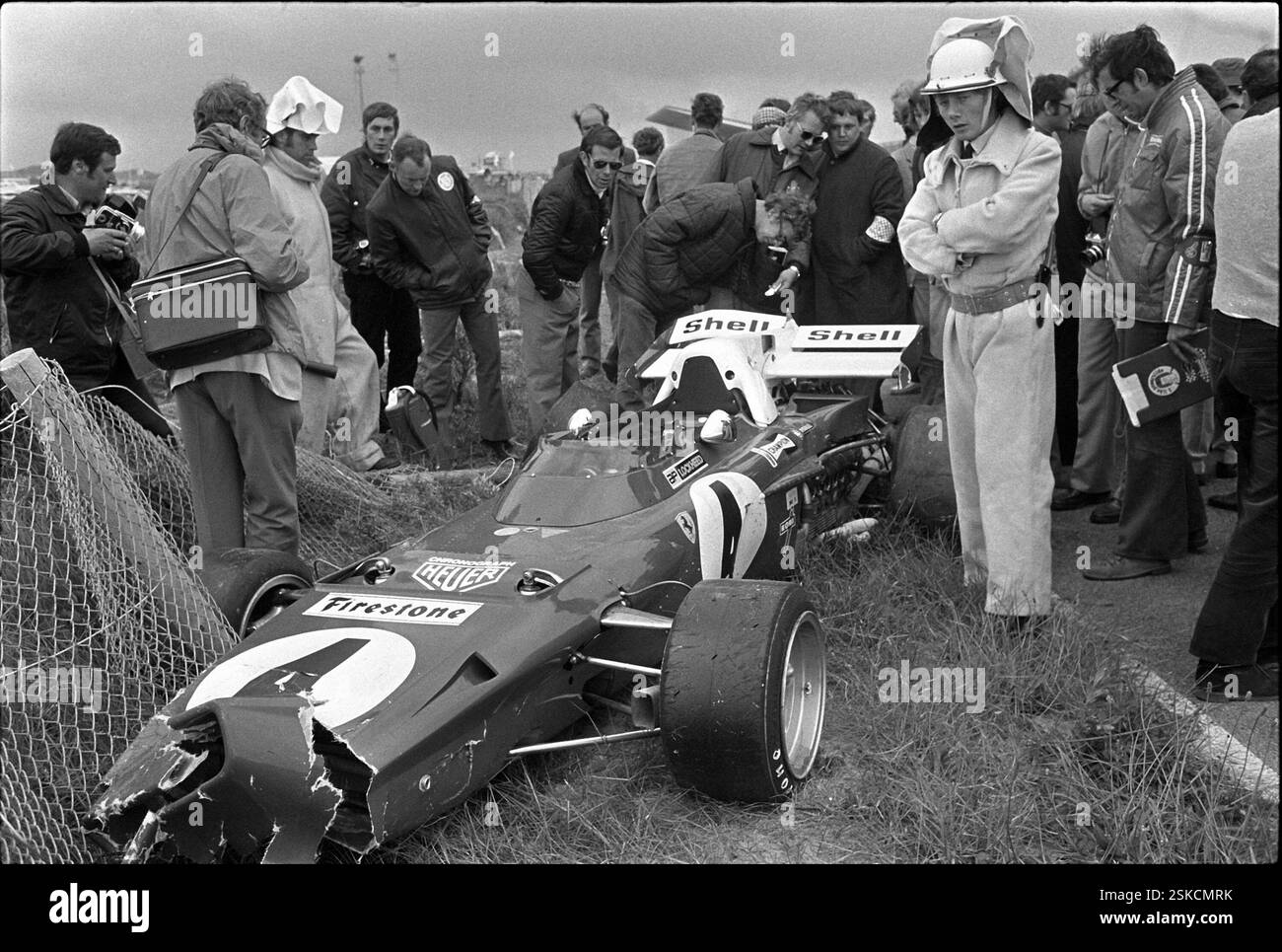 GP der Niederlande 1971 in Zandvoort: Mario Andretti, Unfall#GP of the ...