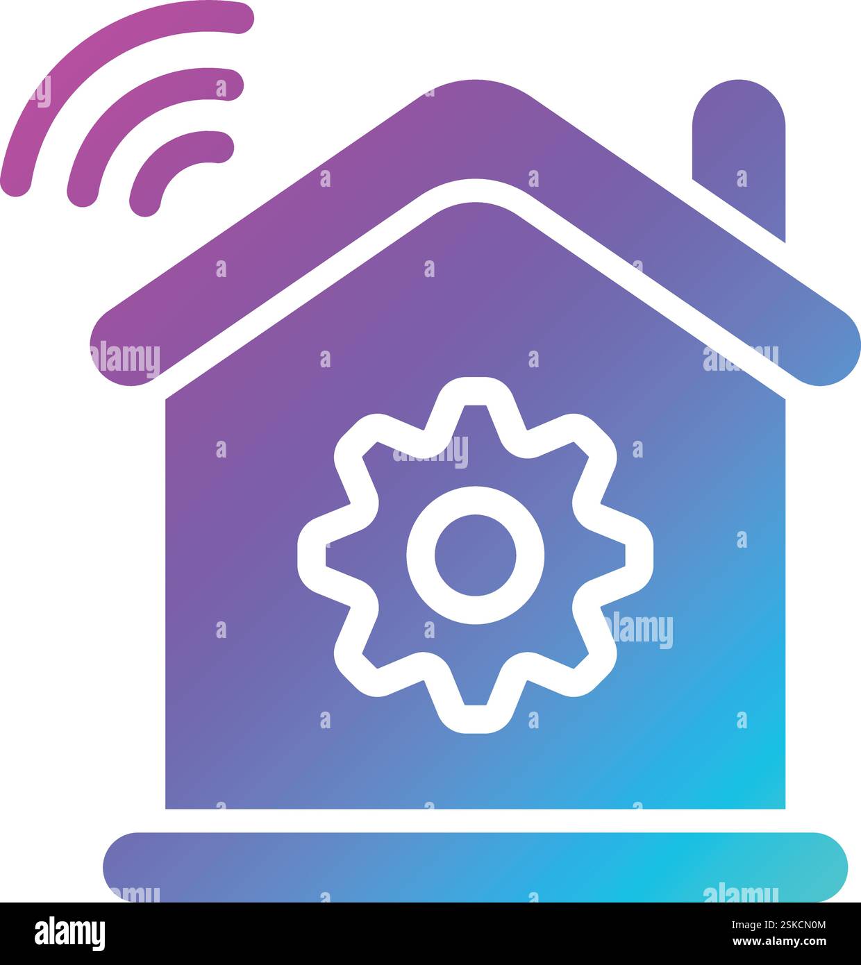 Monochrome smart home Stock Vector Images - Alamy