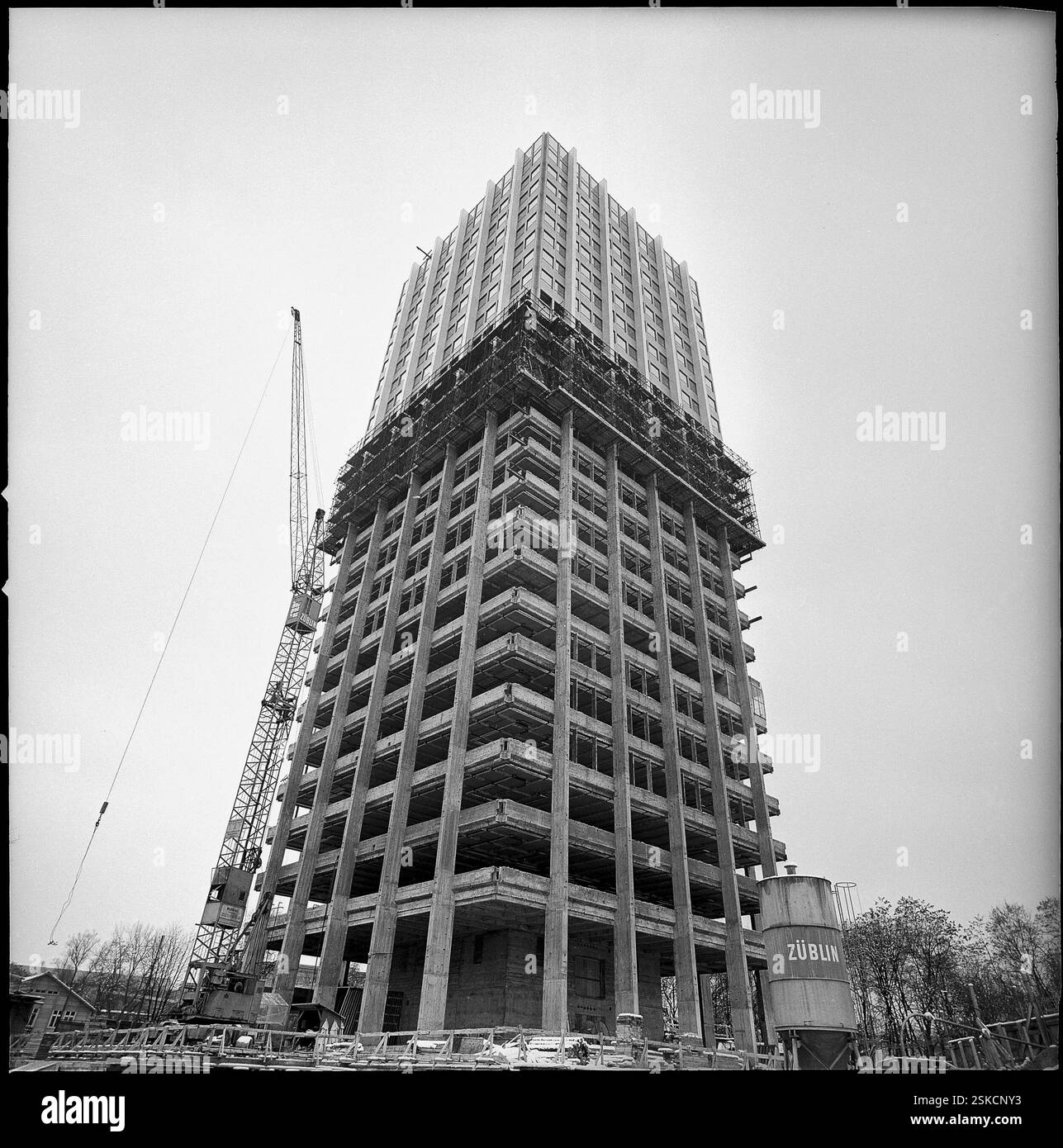 Sulzer-Hochhaus Winterthur im Bau, 1964#High-rise building of Sulzer in ...