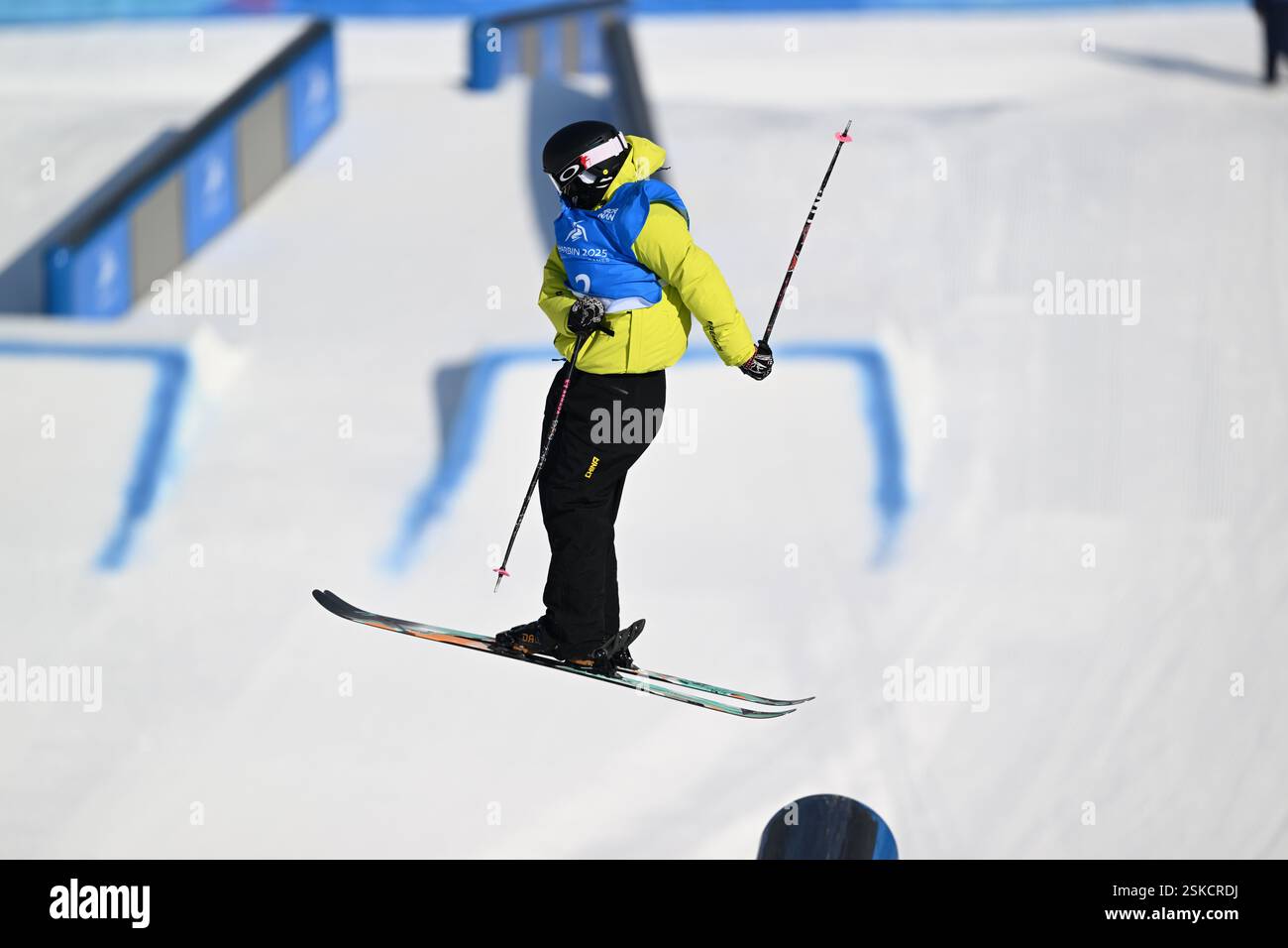 Harbin,China.11th February 2025. Lin Hao of China competes in the ...
