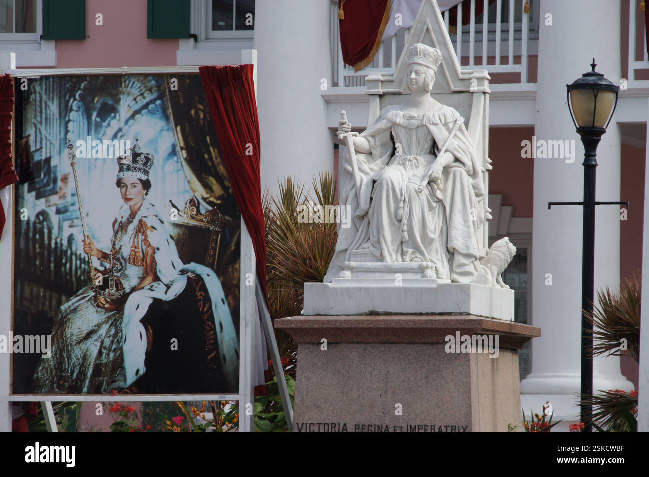 Queen Victoria effigy. Latin inscription: "Victoria, Queen and Empress ...