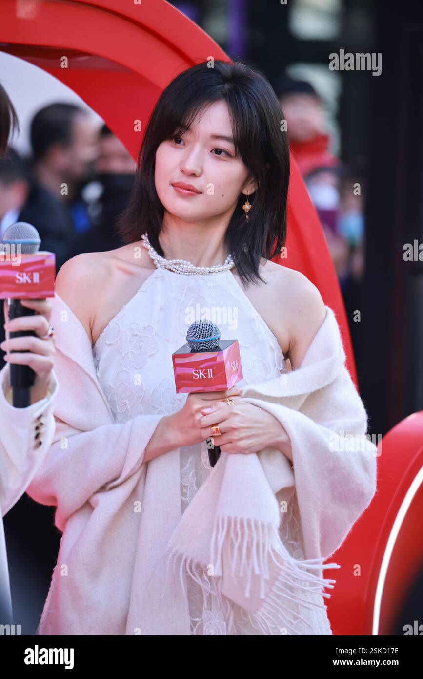 Chinese actress Sun Qian attends an activity in Shanghai, China, 9 ...