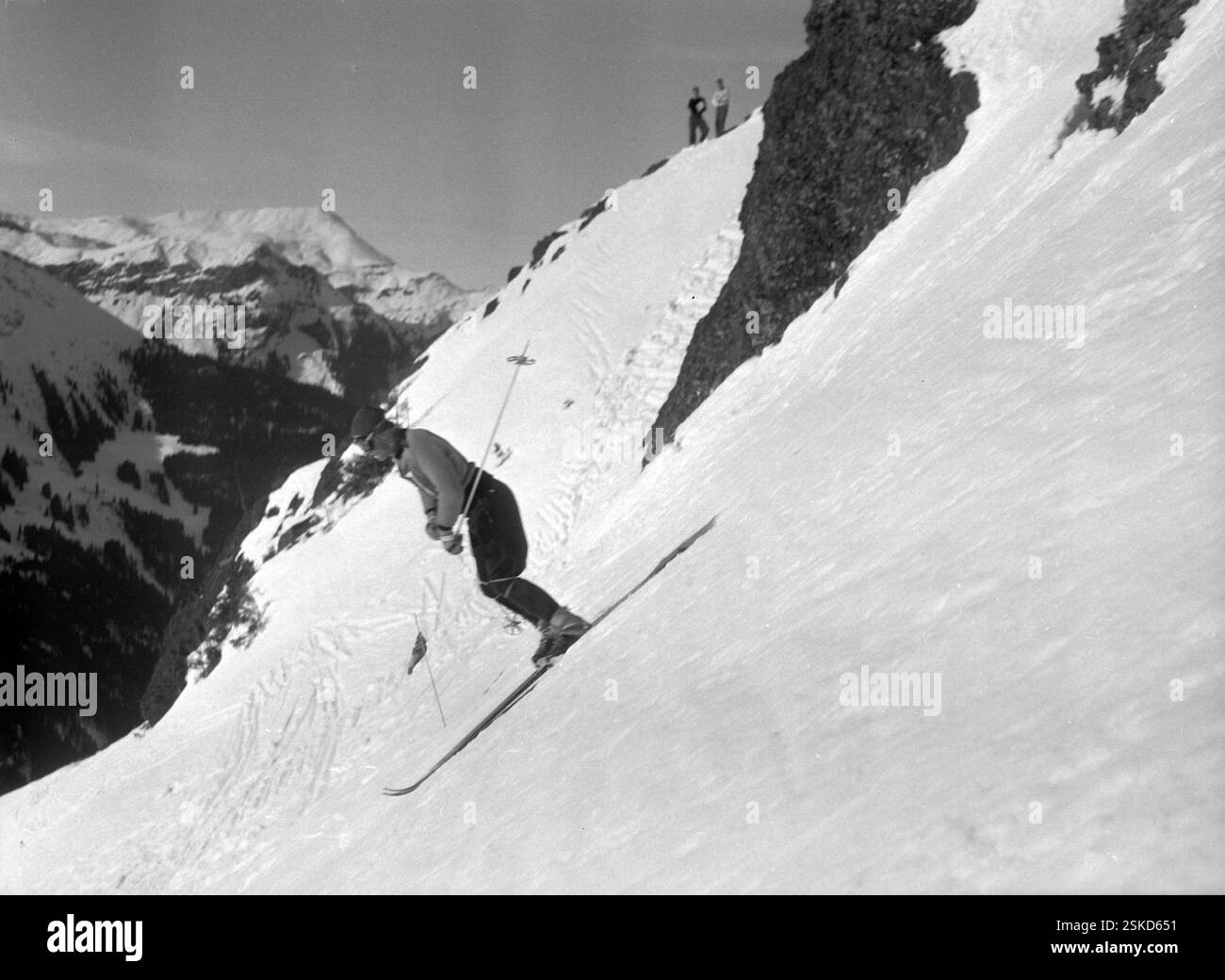 Ski Weltcup 1954/55, Herrenabfahrt Wengen 1955: Hans Forrer#Ski World ...