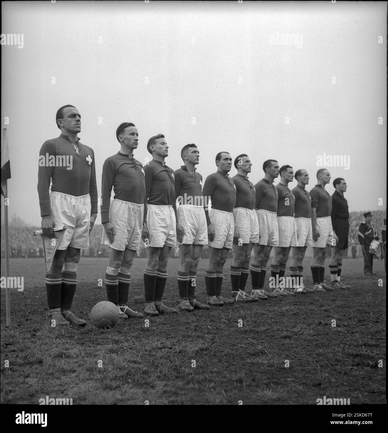 Länderspiel Schweiz - Schweden, Genf, 1945: Die Schweizer ...