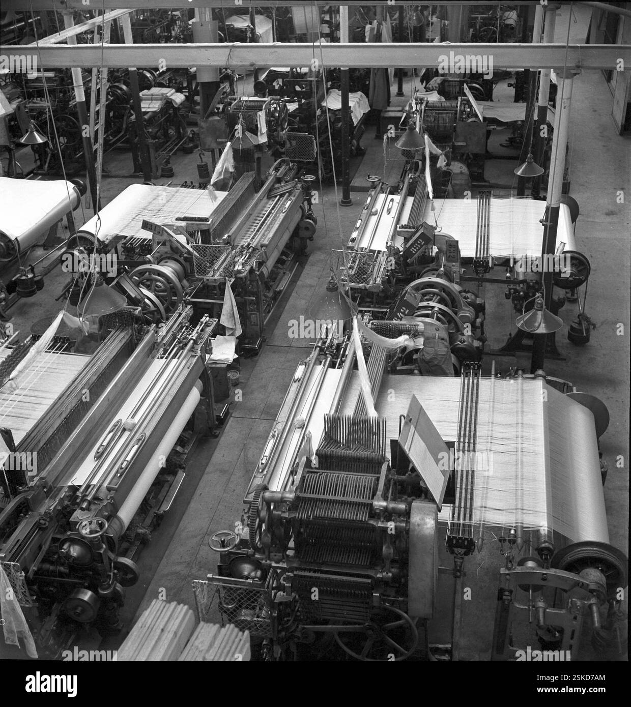 Maschine, Webmaschine, Weberei Kradolf TG 1941#Kradolf weaving mill ...