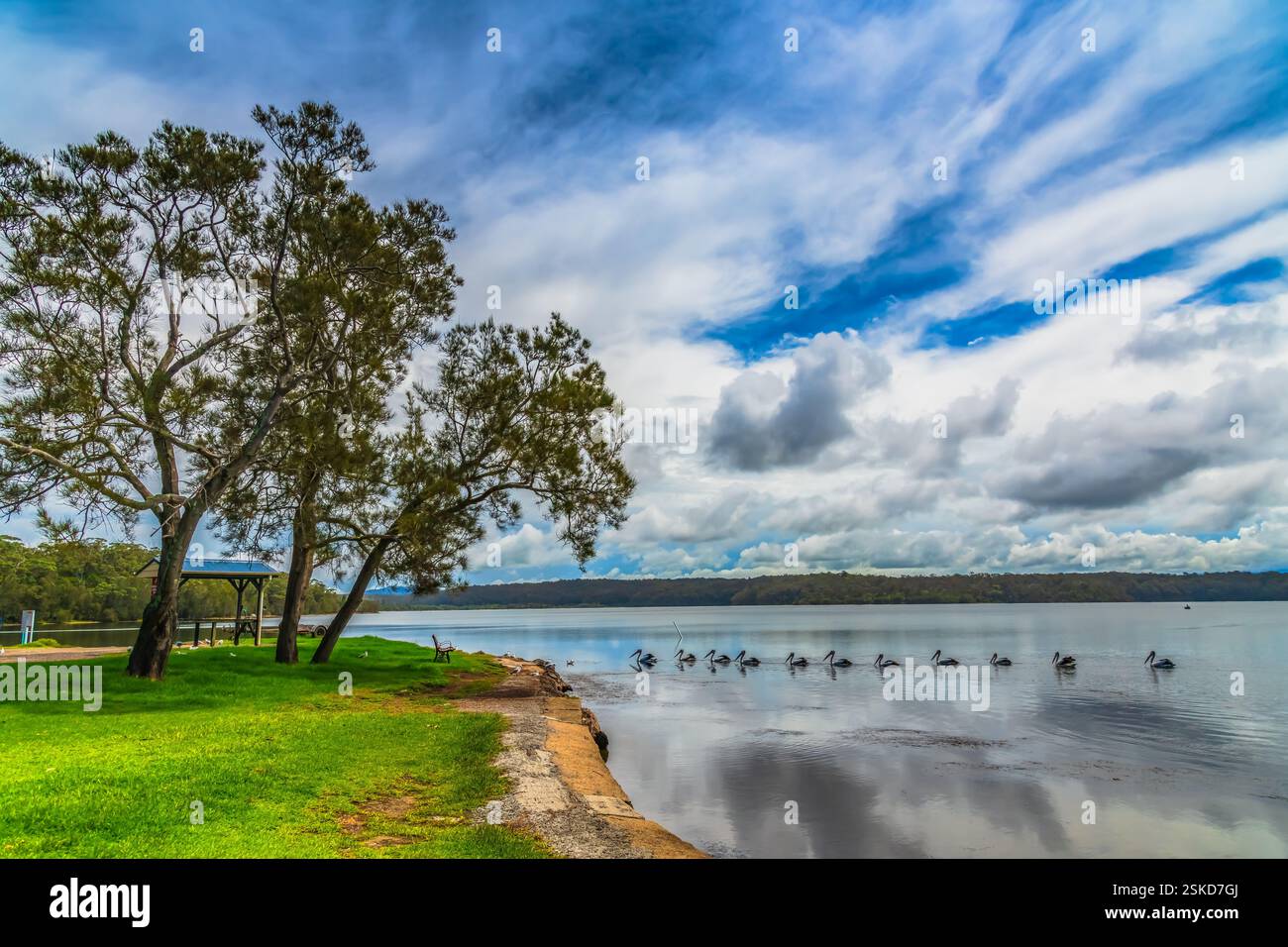 Scenic views at Wallaga Lake which is the largest lake in southern NSW ...