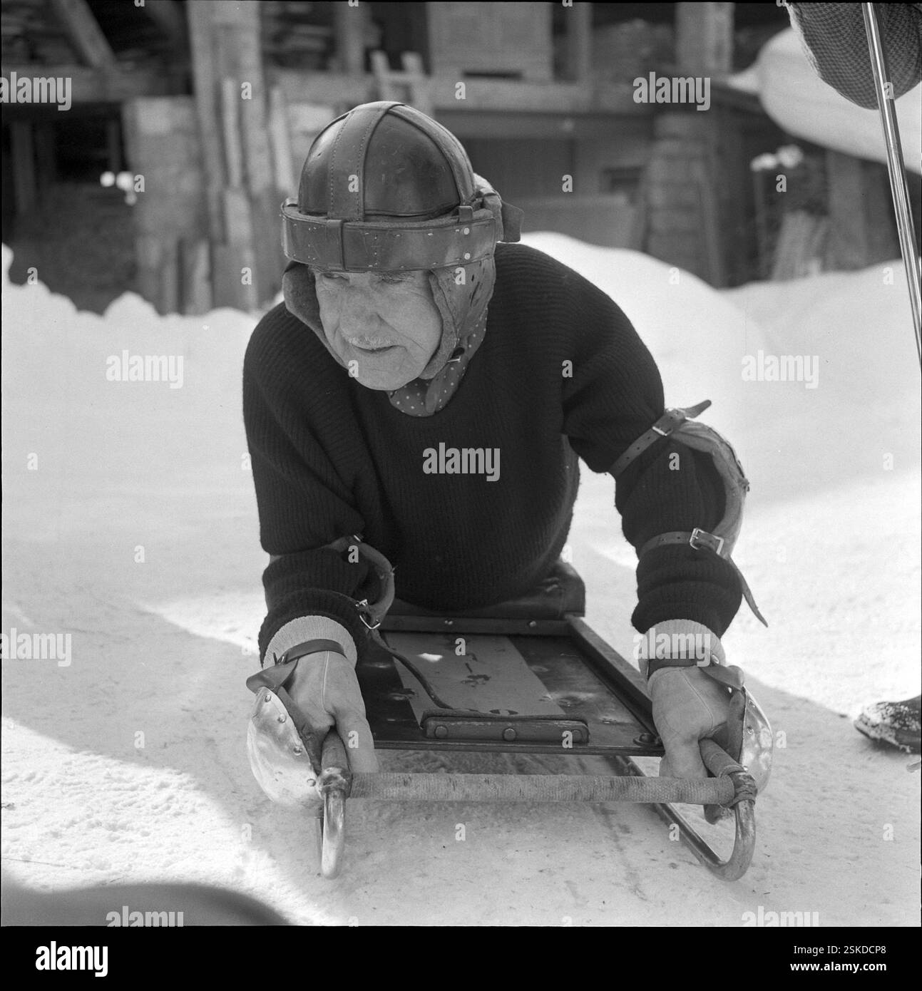 1. Skeleton-WM, St. Moritz 1955#1st skeleton WCH, St. Moritz 1955- RDB BY DUKAS Stock Photo - Alamy