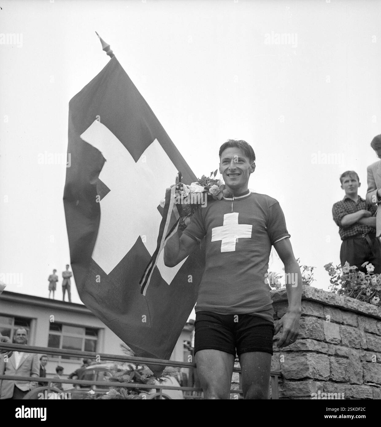 Schweizerische Strassenmeisterschaft Rad, 1950: Sieger Ferdi Kübler# ...