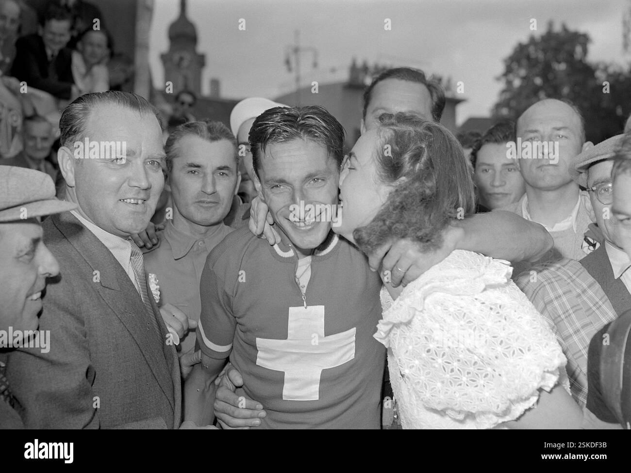 Schweizerische Strassenmeisterschaft Rad, 1950: Sieger Ferdi Kübler# ...