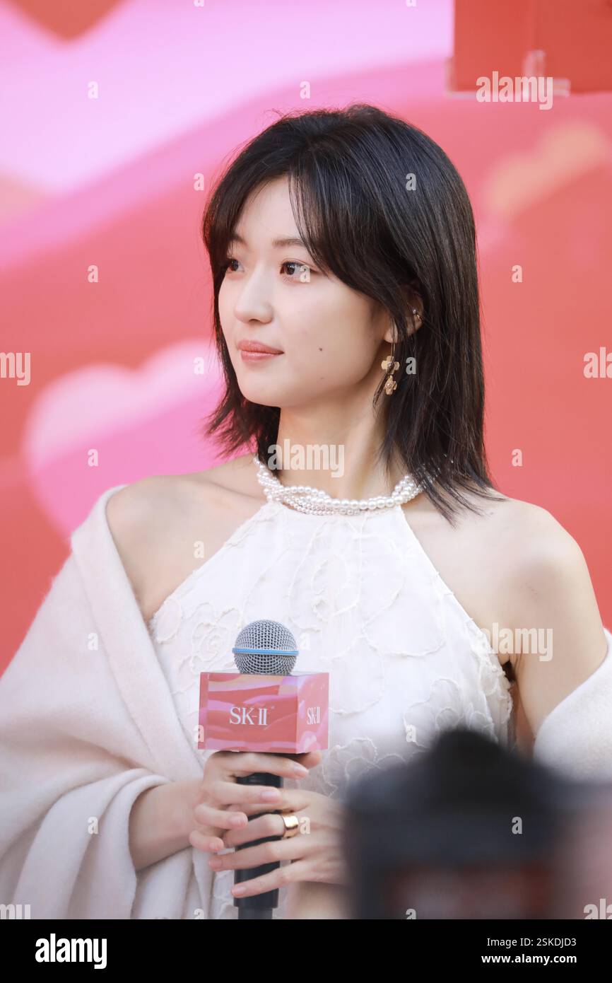 Chinese actress Sun Qian attends an activity in Shanghai, China, 9 ...