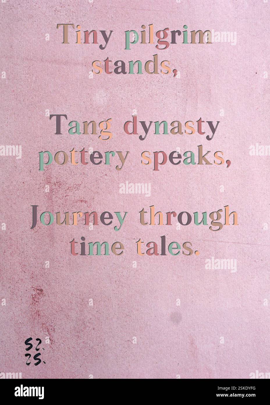 Tiny pilgrim stands, Tang dynasty pottery speaks, Journey through time ...
