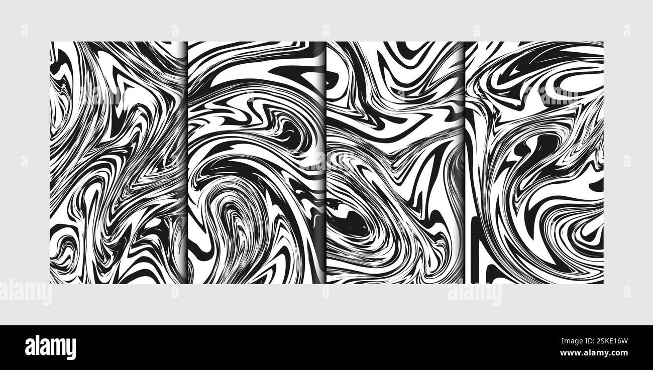 Abstract geometric background. Liquid dynamic Fluid, wavy forms mixed ...