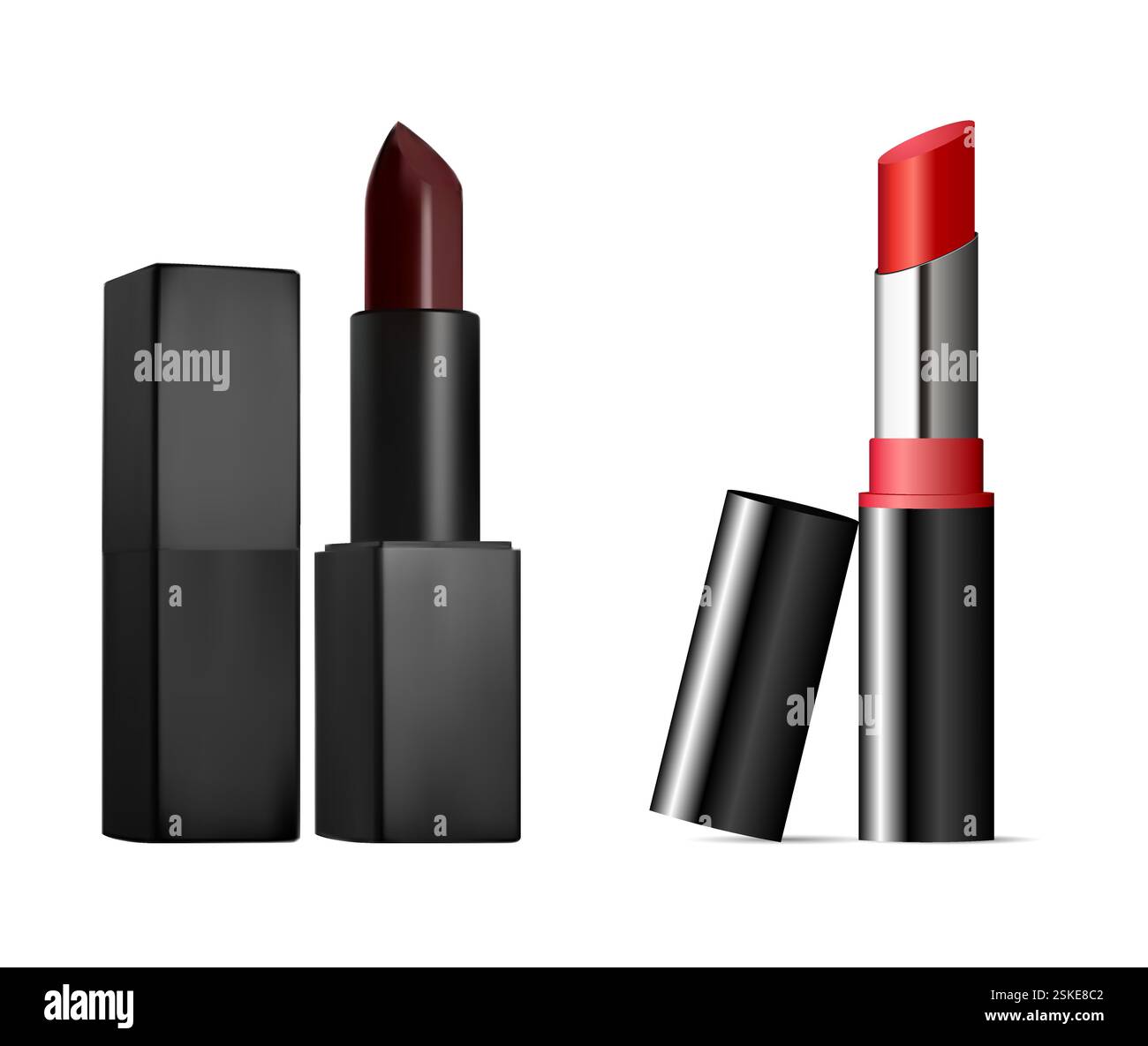 Isolated lipstick packaging design, vector illustration. Realistic ...