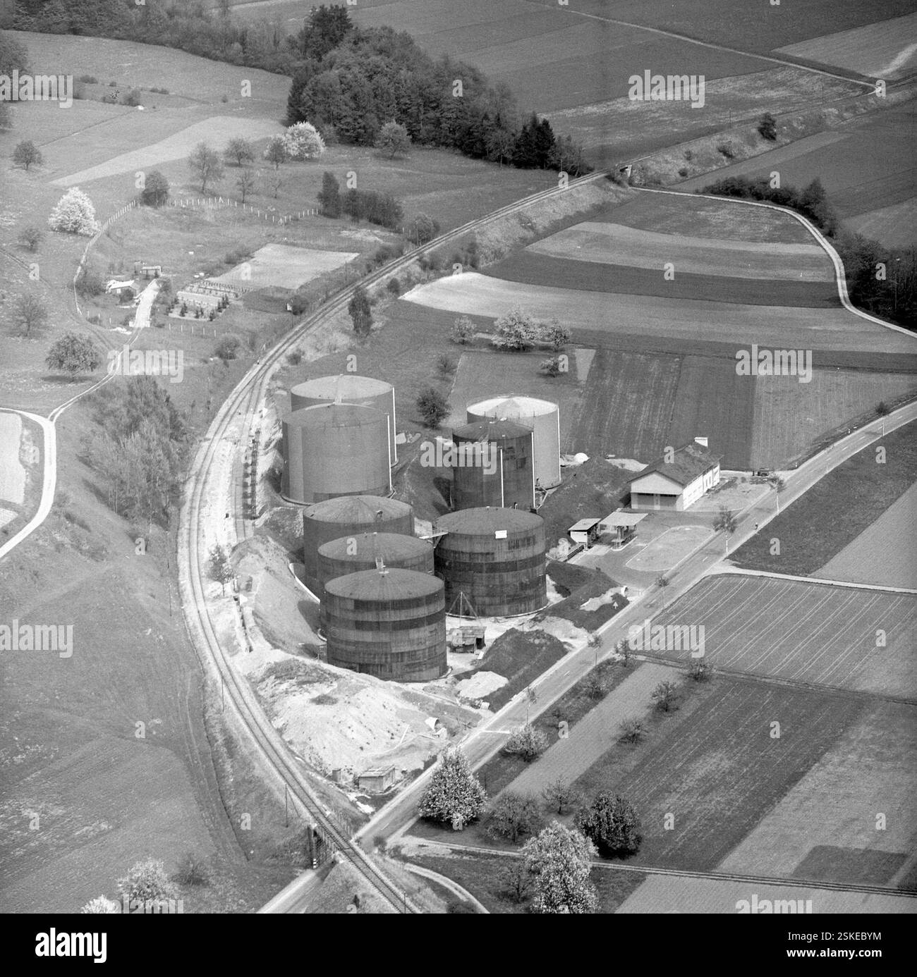 Lager#storage--- Oeltanks, Öltank; Otelfingen 1958#Oil tank, petroleum ...