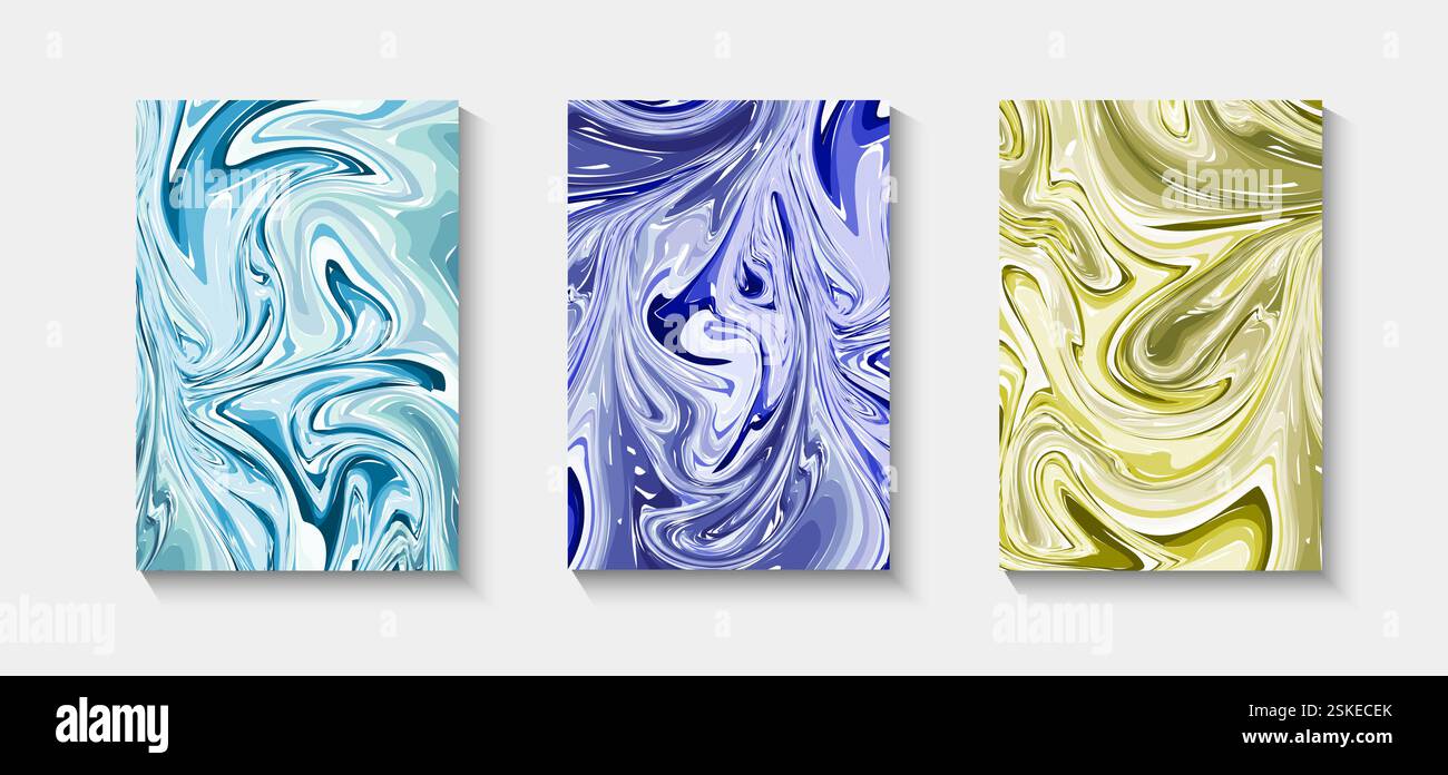 Abstract geometric background. Liquid dynamic Fluid, wavy forms mixed ...