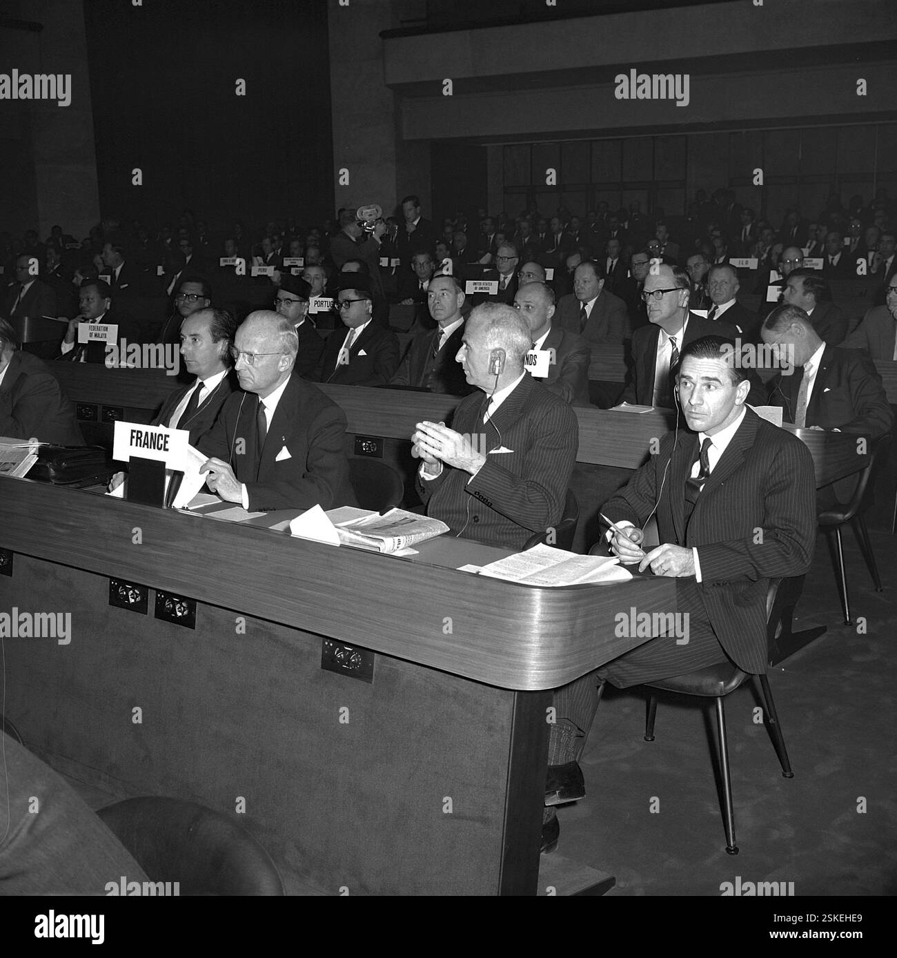 GATT-Konferenz Genf 1961; die Franzosen#GATT conference Geneva 1961 ...