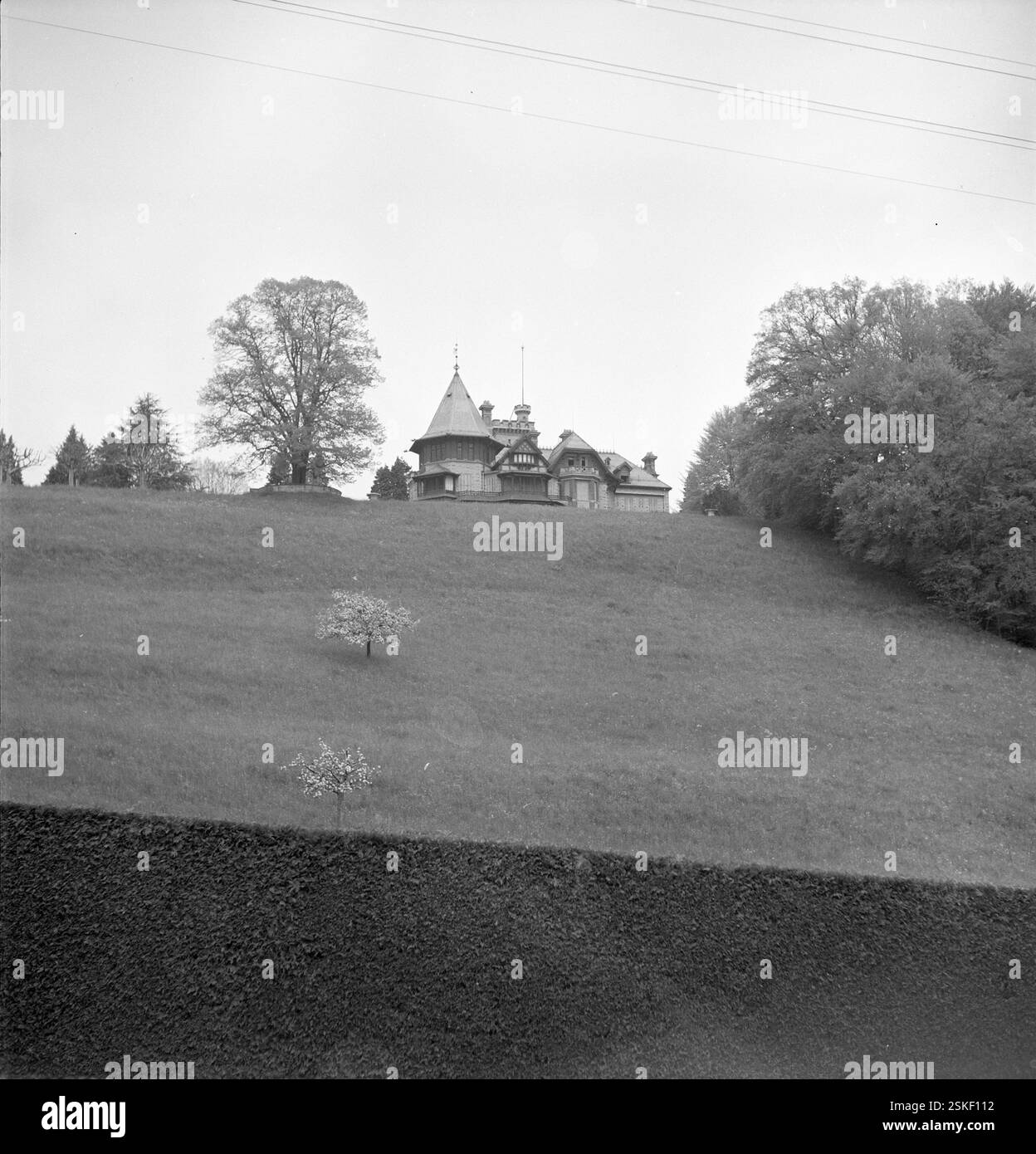 Schloss Dreilinden bei Luzern, 1950#Dreilinden Castle in Lucerne, 1950 ...