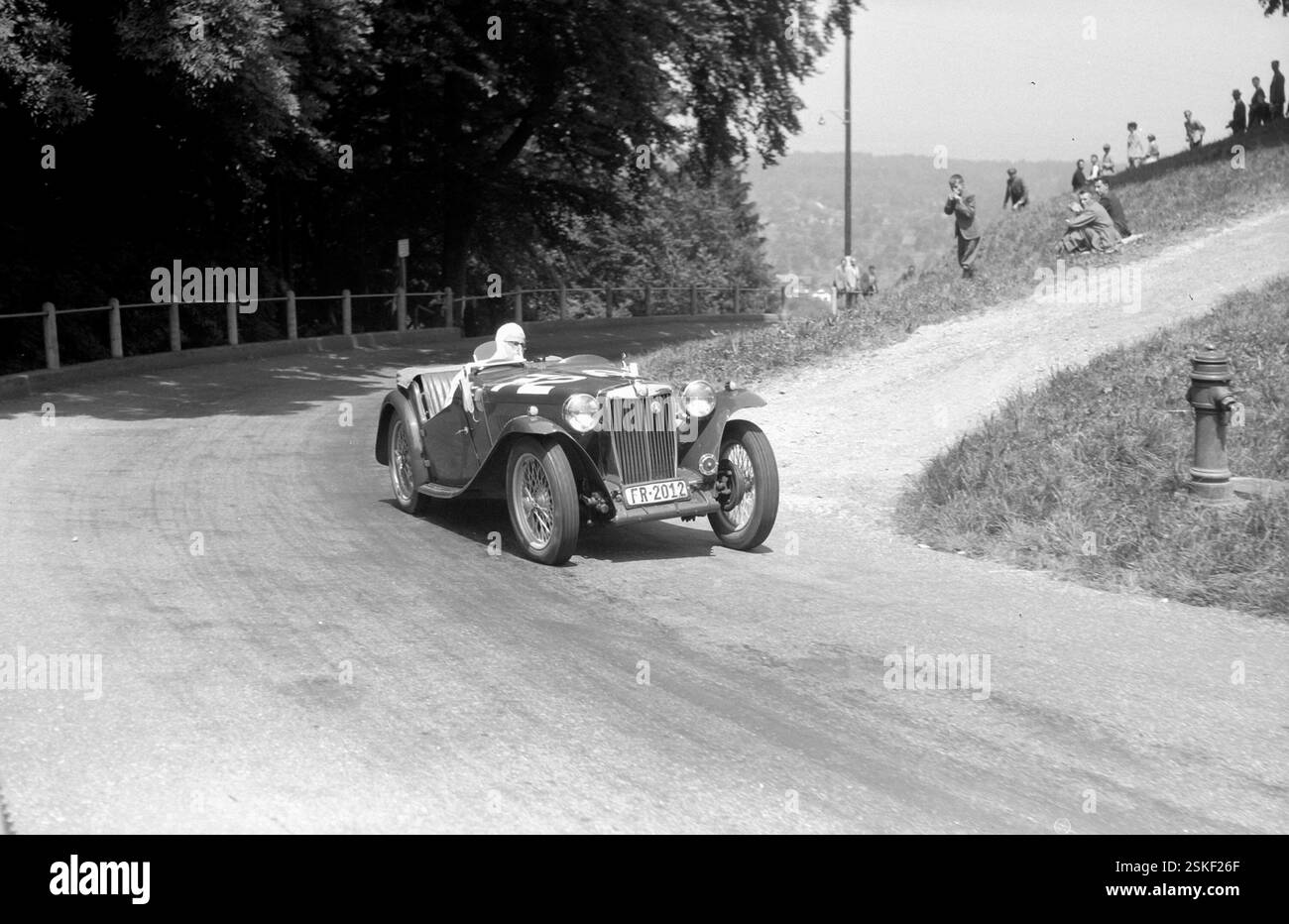 15. Nationales Bergrennen 1949 Rheineck-Walzenhausen; James Thaler auf ...