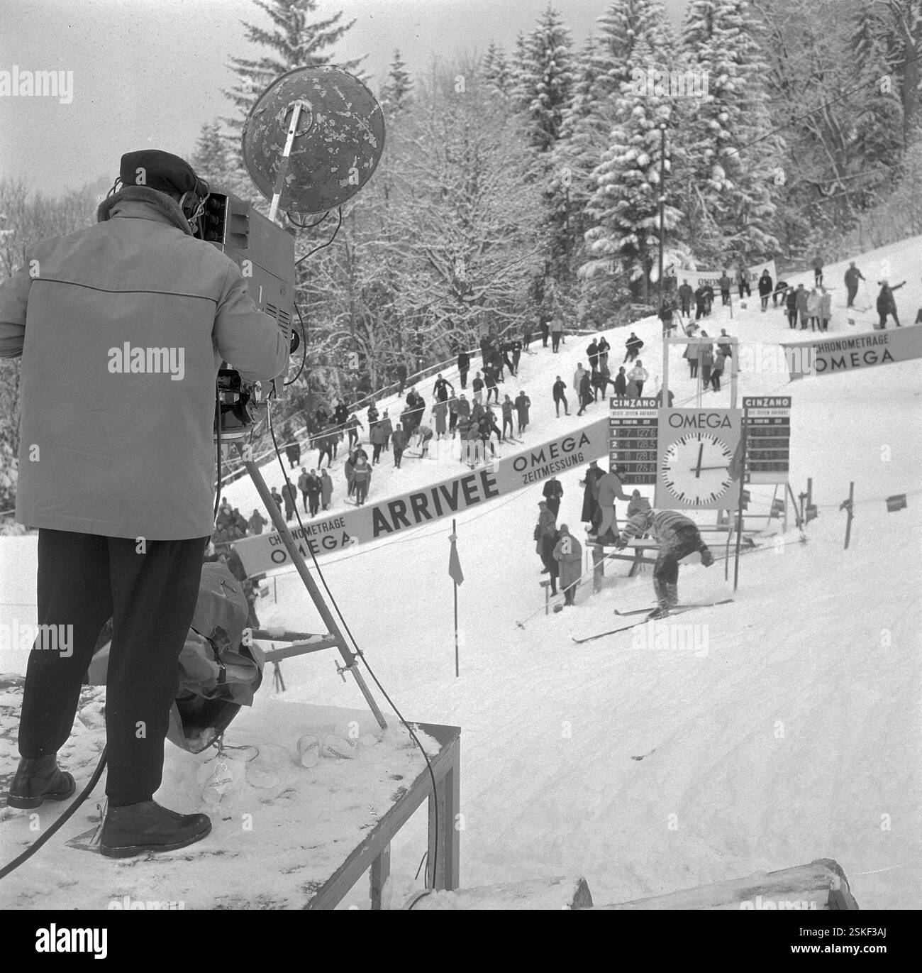Ski Weltcup 1959/60: Kameramann beim Filmen#Ski World Cup 1959/60: TV ...