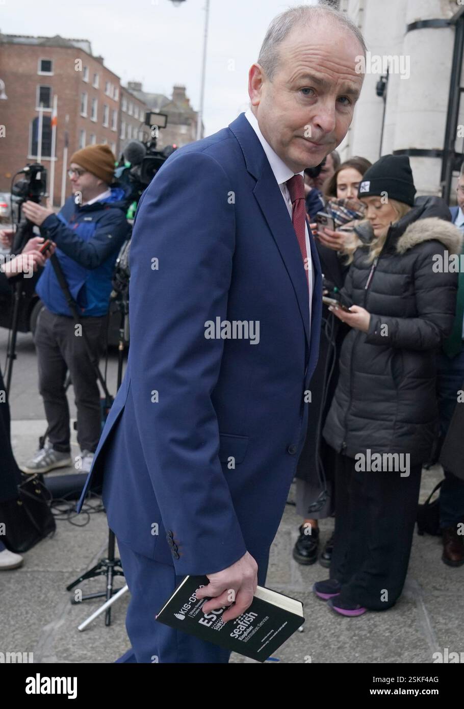 Taoiseach Micheal Martin arriving for a Cabinet meeting at Parliament ...