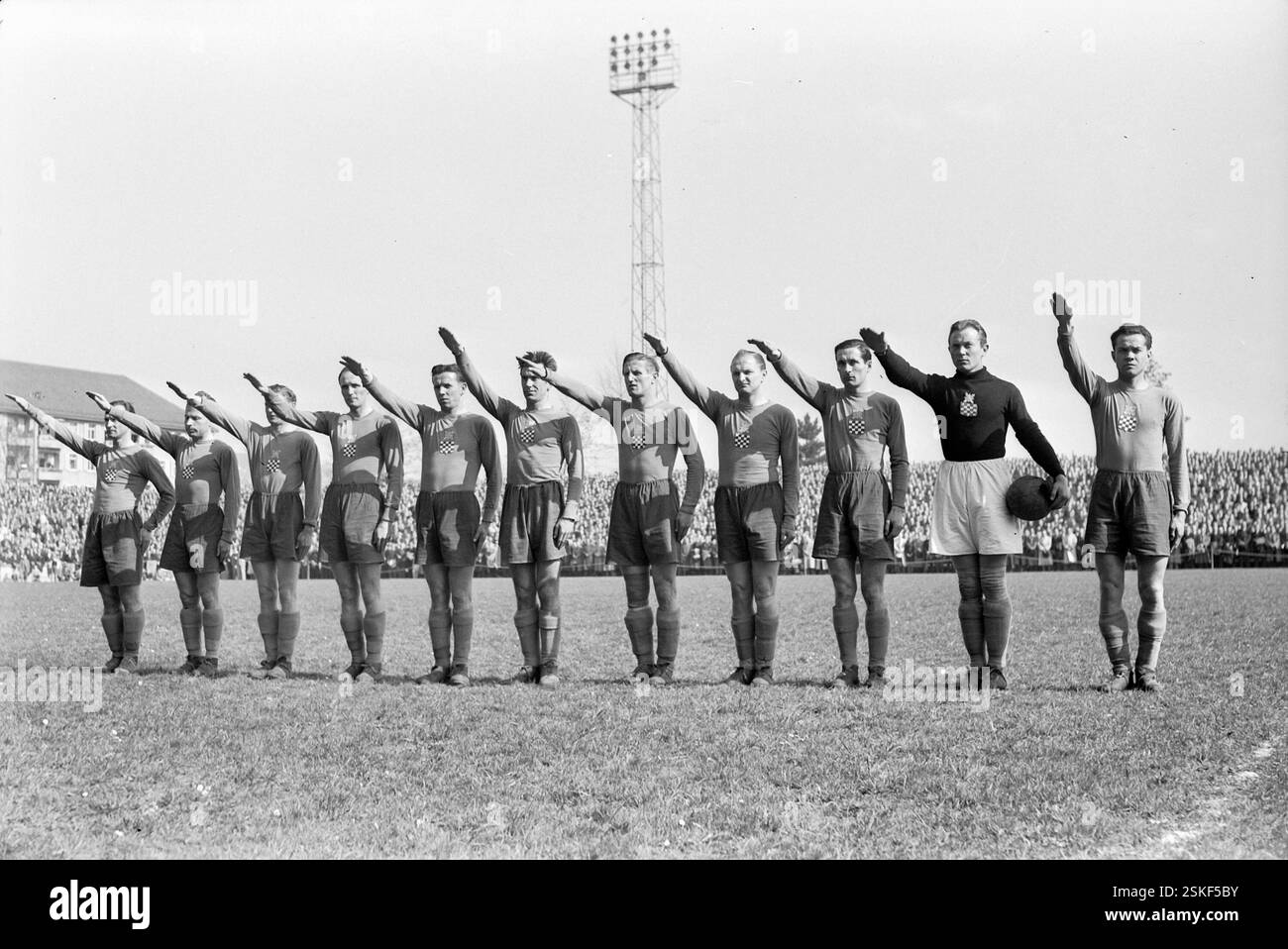 Länderspiel Schweiz - Kroatien, Zürich, 1943: Das kroatische Team ...