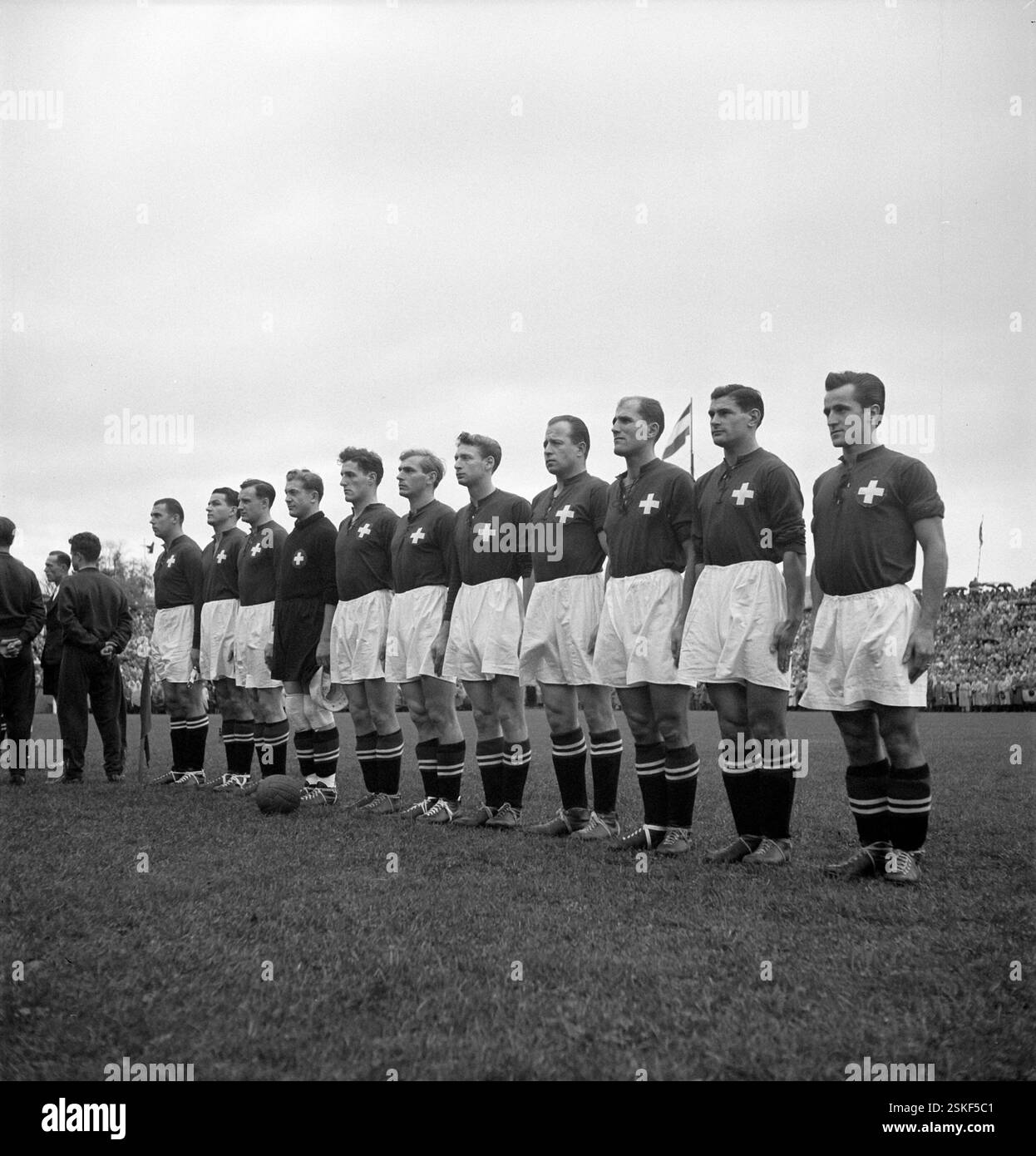 Länderspiel Schweiz - Schweden, Genf, 1950: Die Schweizer ...
