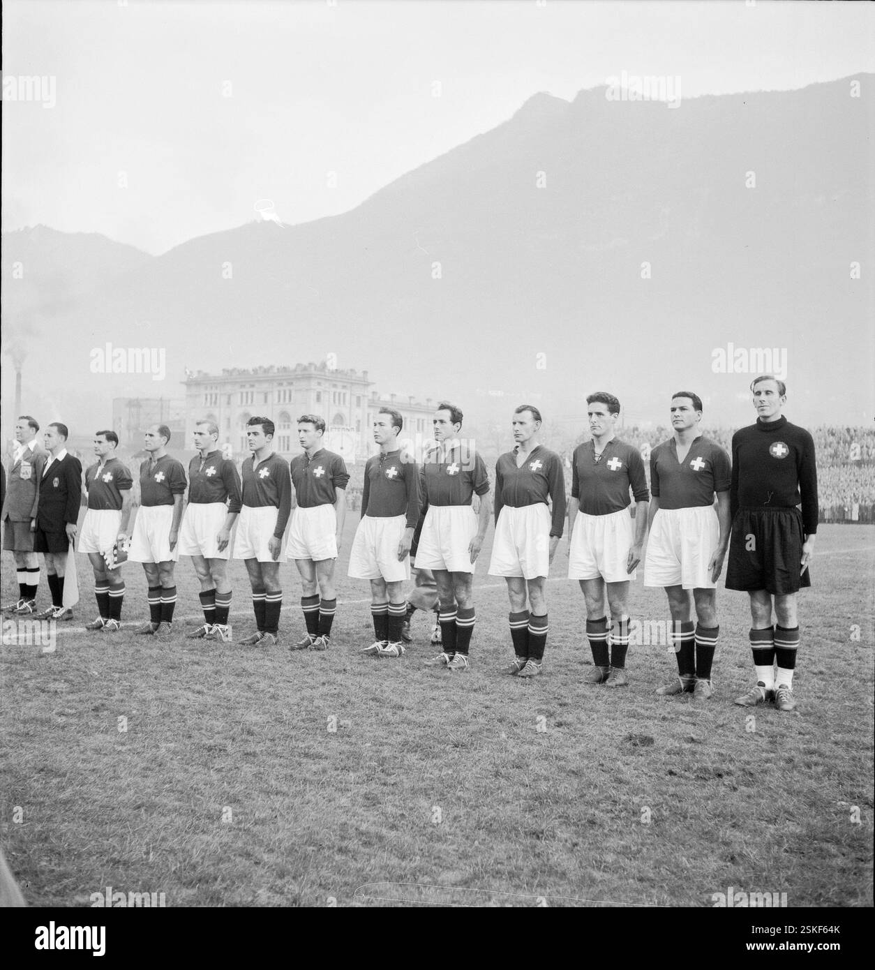 Länderspiel Schweiz - Italien, Lugano, 1951: Die Schweizer ...