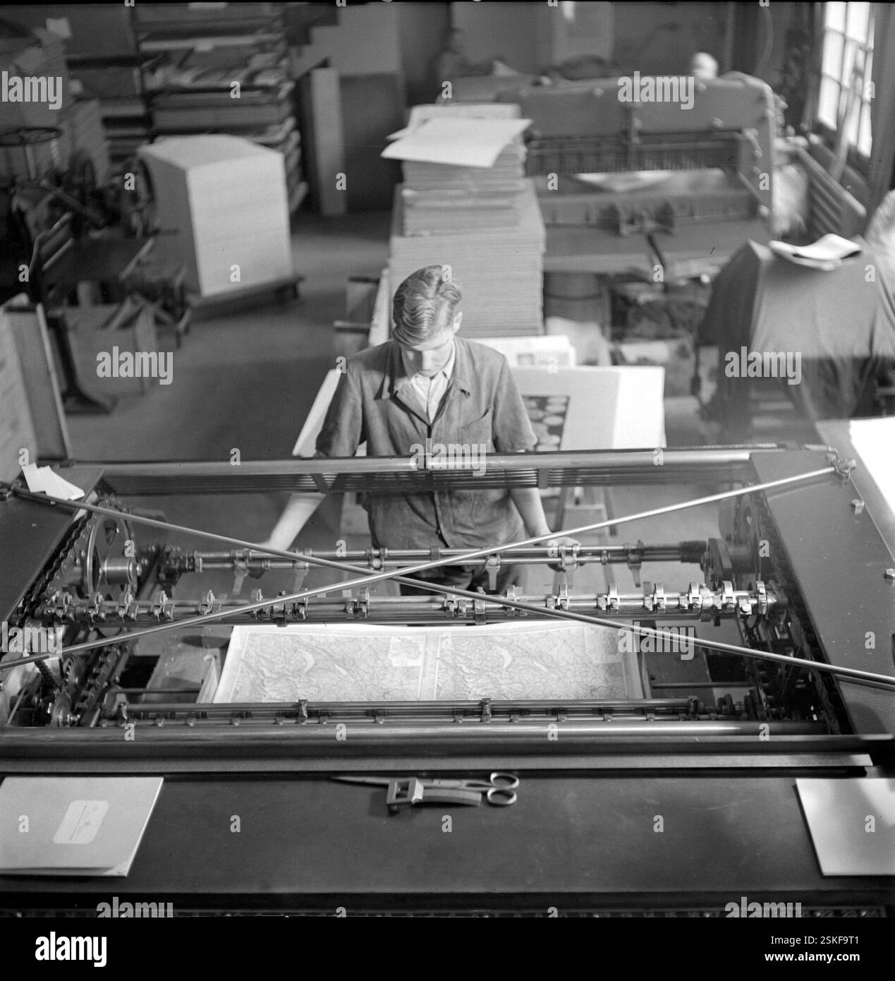 Drucken der Karte "Wehrhafte Schweiz", Kümmerly + Frey 1940#Kümmerly ...