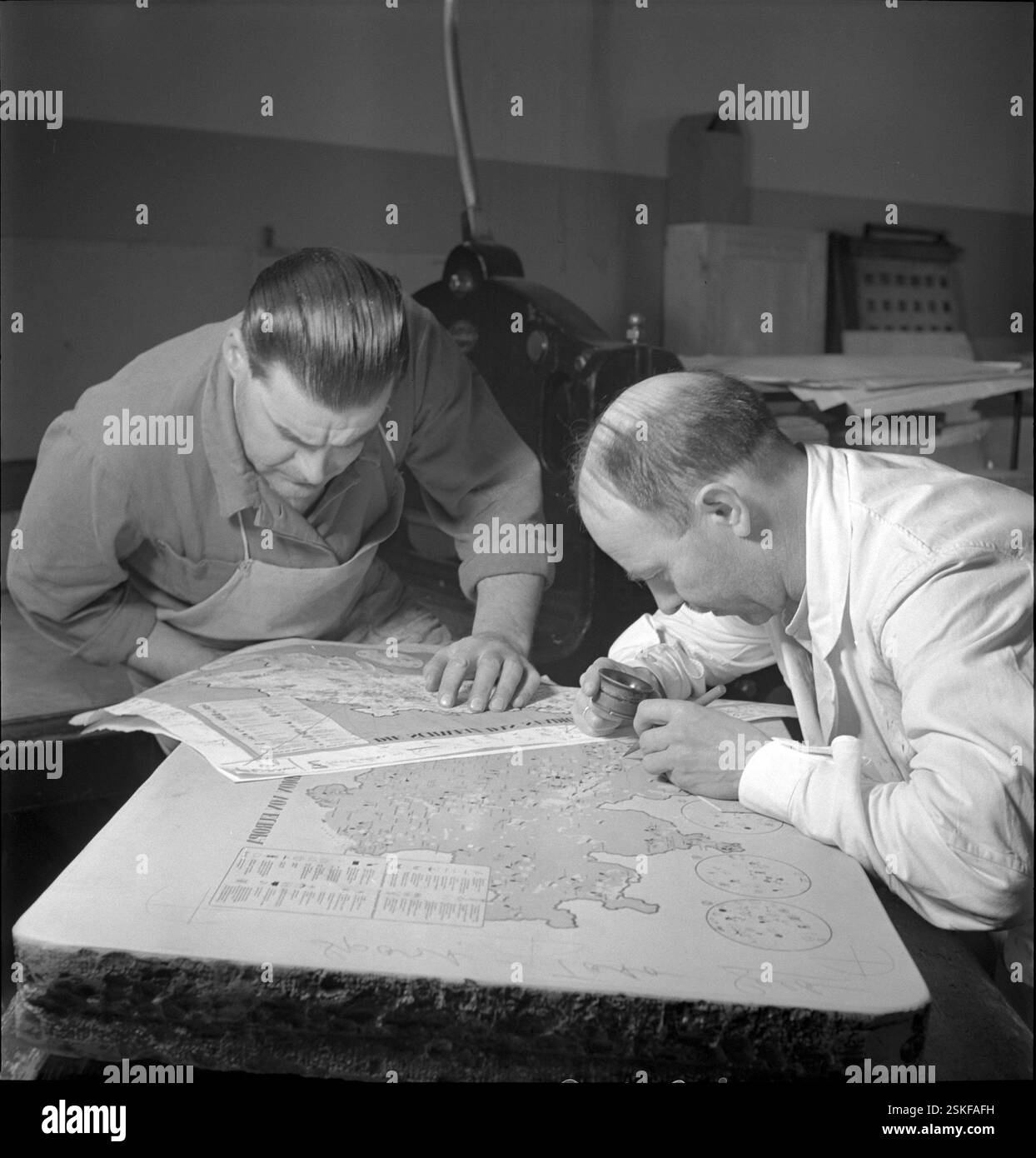 Herstellung einer Karte, Kümmerly + Frey 1940#Kümmerly + Frey map ...