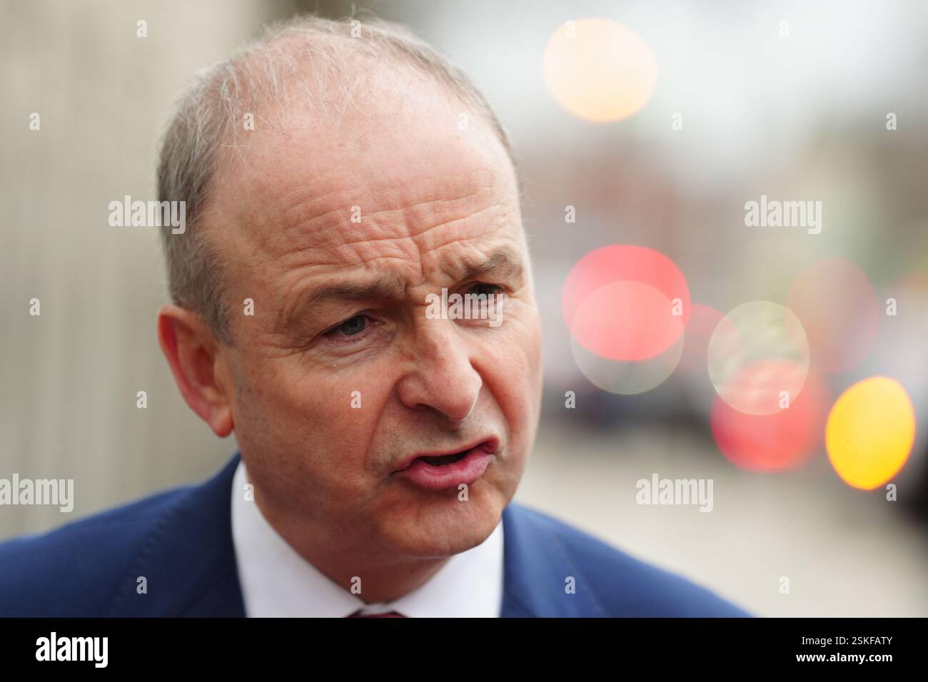 Taoiseach Micheal Martin arriving for a Cabinet meeting at Parliament ...