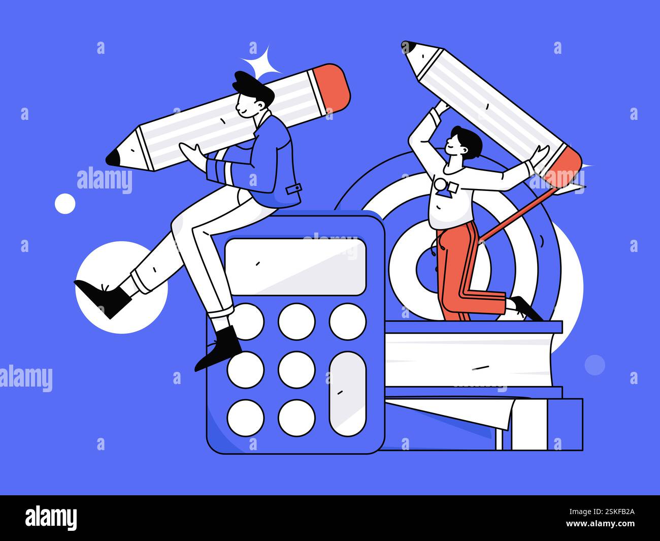 Education and learning people flat vector concept hand drawn ...
