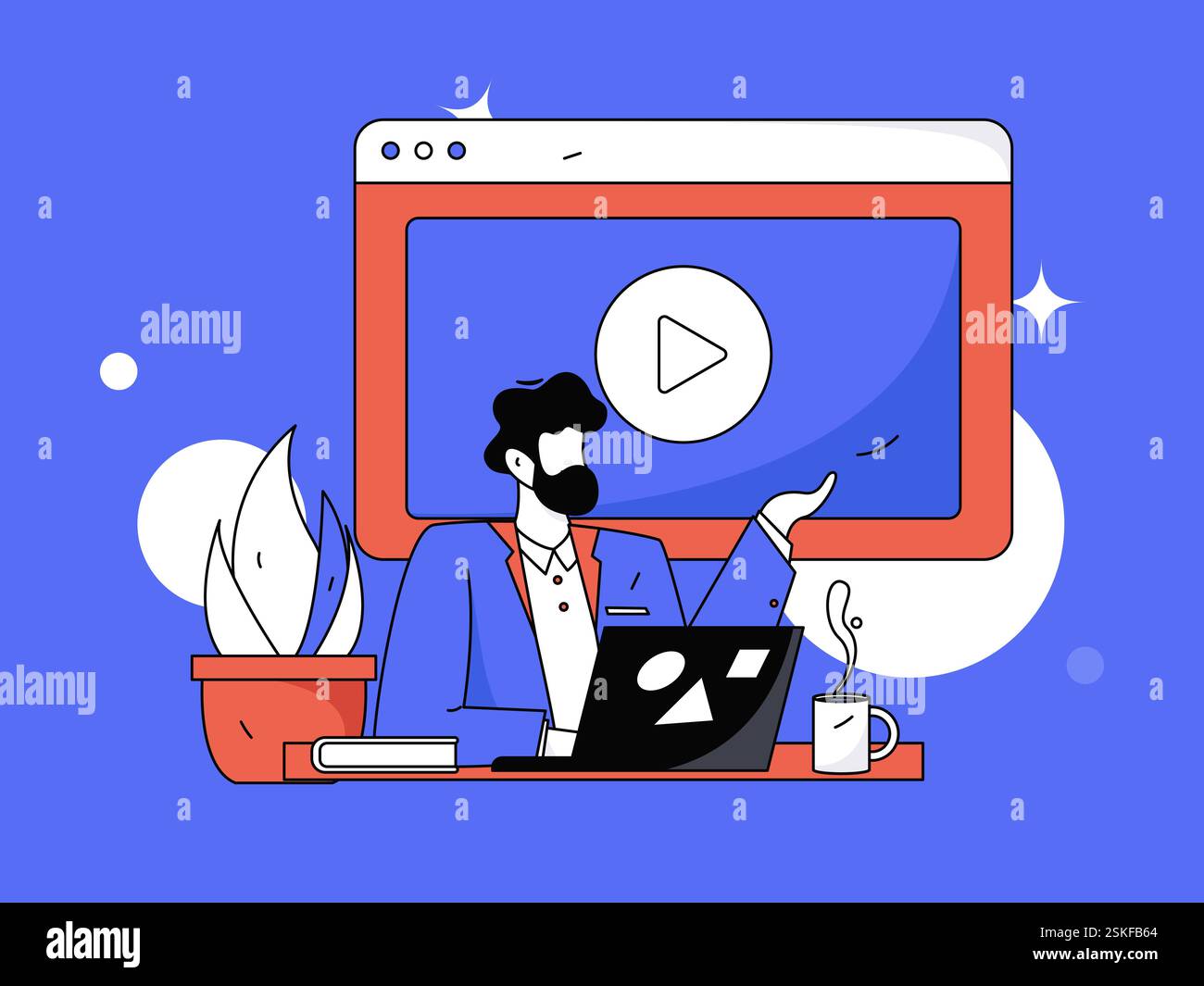 Education and learning people flat vector concept hand drawn ...