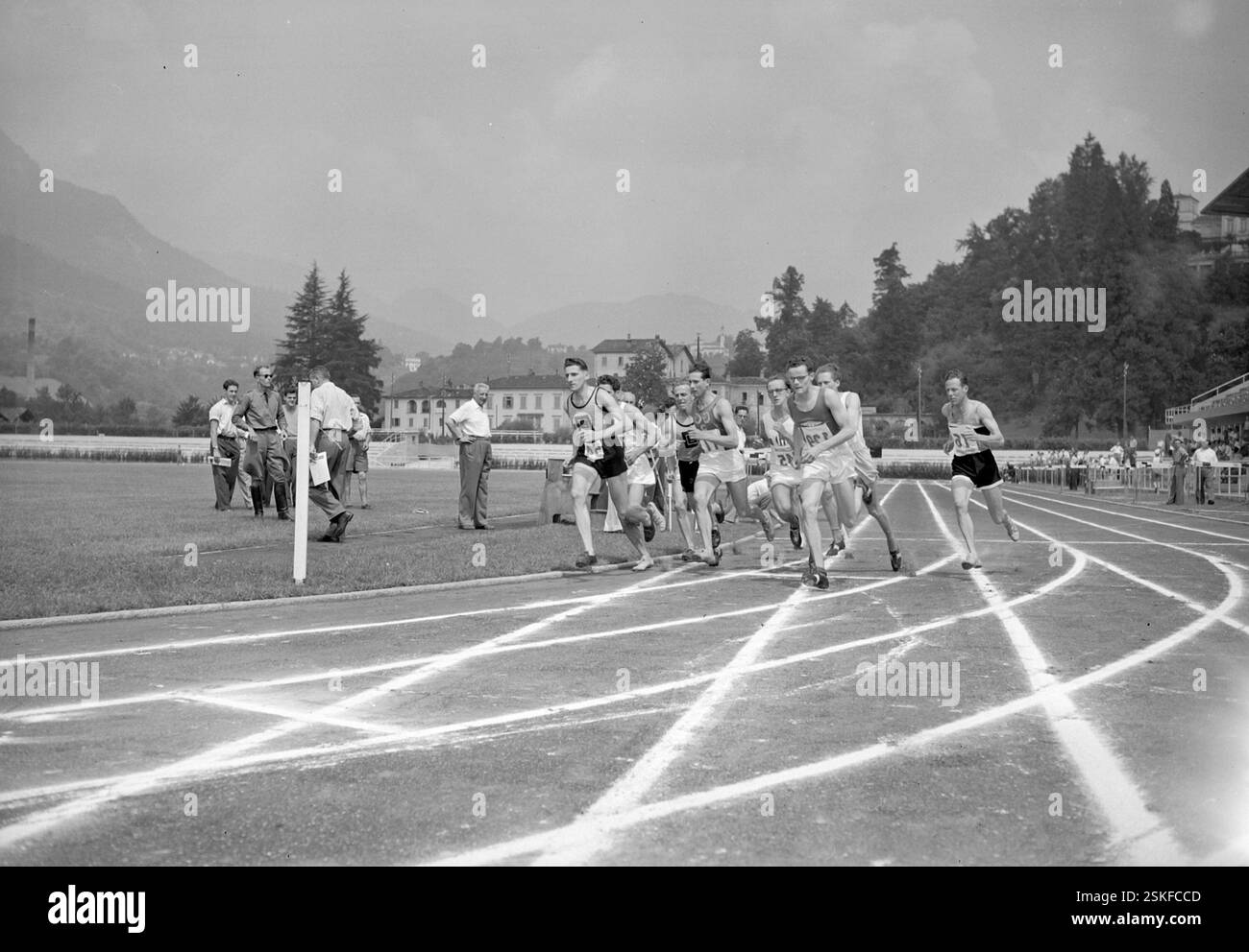 Leichtathletik-SM 1951 Lugano, Start Finale 800m#Athletics swiss ...