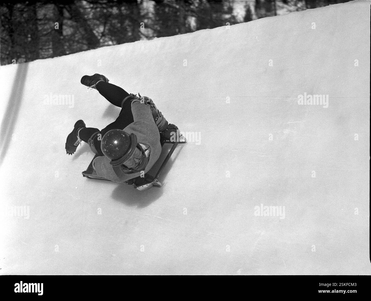 1. Skeleton-WM, St. Moritz 1955: Fischbacher#1st skeleton WCH, St. Moritz 1955: Fischbacher- RDB ...