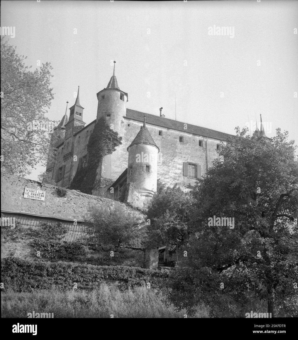 Schloss Oron VD 1942#Oron castle, 1942- RDB BY DUKAS Stock Photo - Alamy
