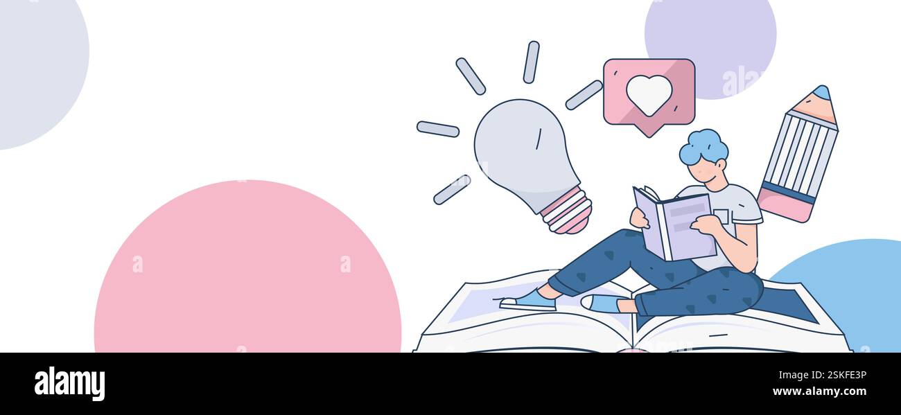 Education and learning people flat vector concept hand drawn ...