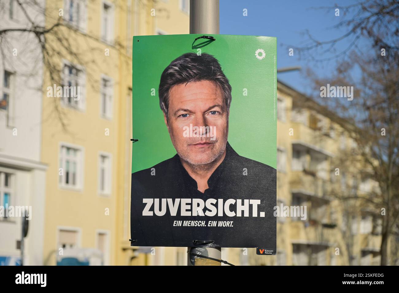 Robert Habeck, Die Grünen, Wahlplakat zur Bundestagswahl am 23.02.2025 ...
