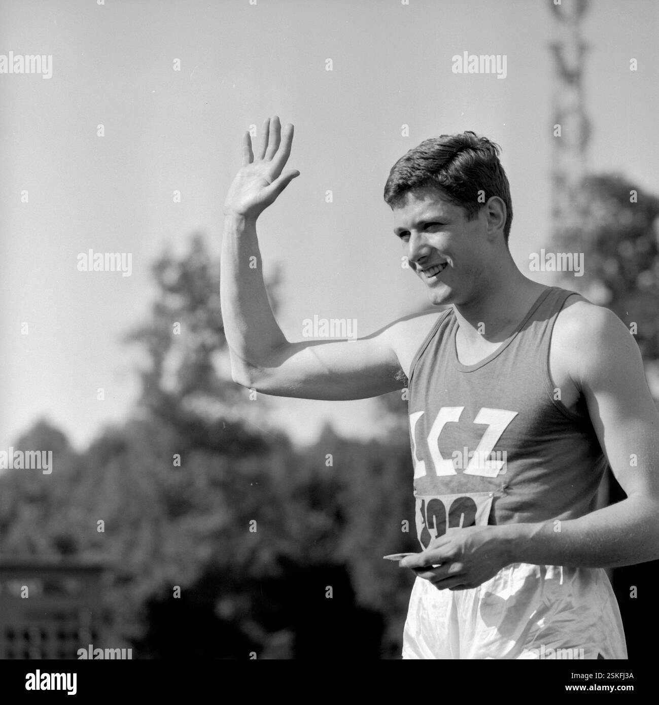 Leichtathletik-SM 1961 Bern: Peter Laeng, Sieger im 100m-Lauf#Athletics ...