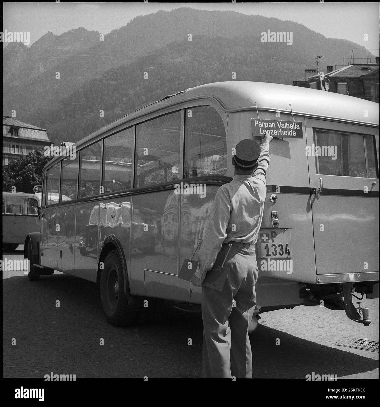 Postauto St. Moritz - Parpan - Valbella -Lenzerheide 1953#Post bus St ...