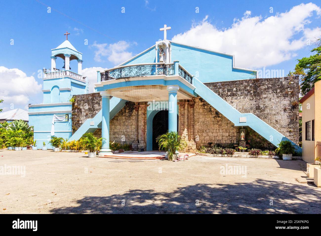 Remodeled Saint John the Baptist Parish Church in Banate Iloilo Philippines combining old and ...