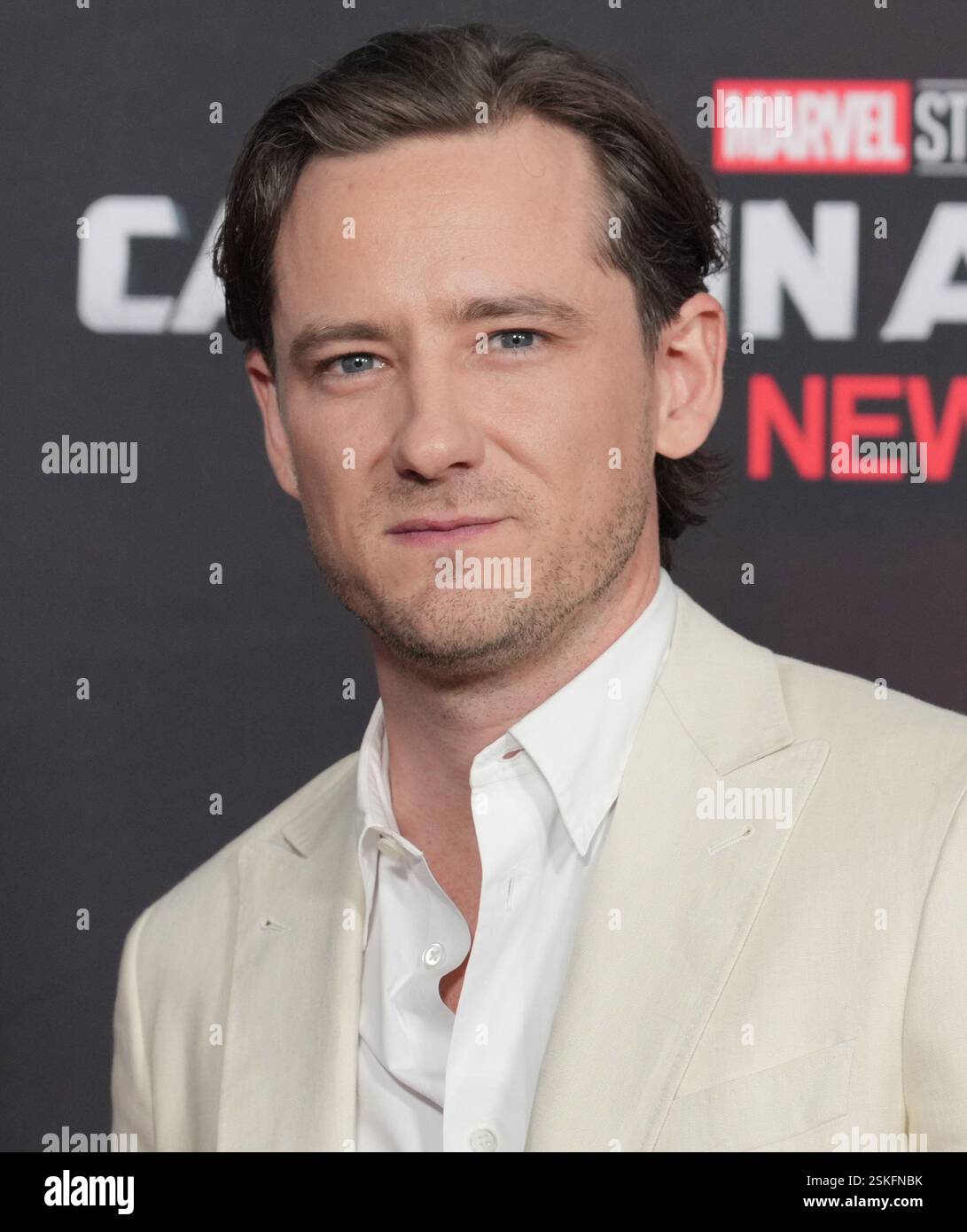 Los Angeles, USA. 11th Feb, 2025. Lewis Pullman arrives at the Marvel ...