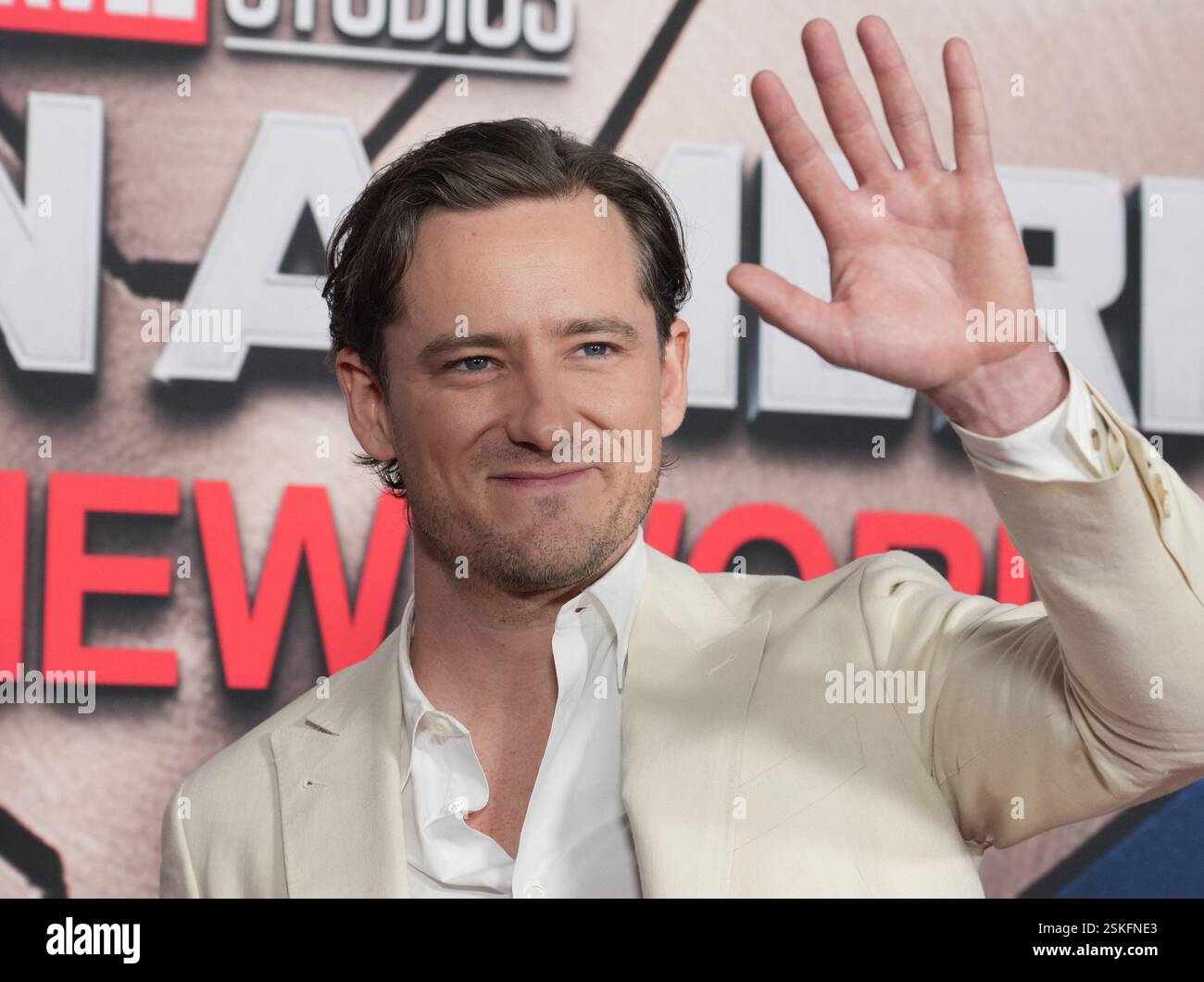 Los Angeles, USA. 11th Feb, 2025. Lewis Pullman arrives at the Marvel ...