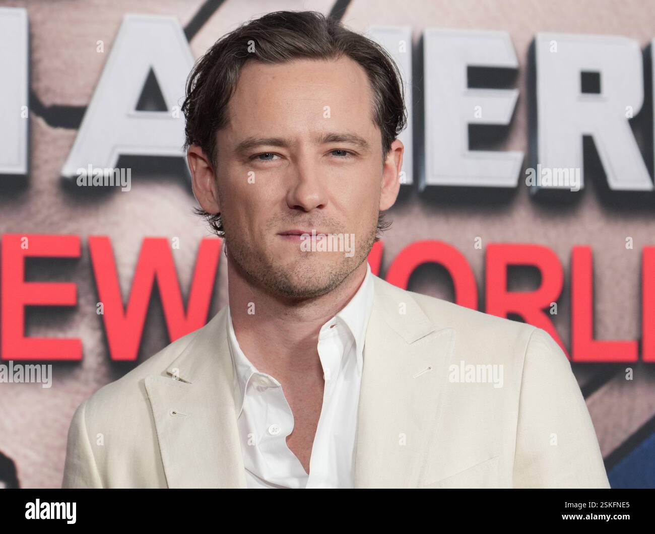 Los Angeles, USA. 11th Feb, 2025. Lewis Pullman arrives at the Marvel ...