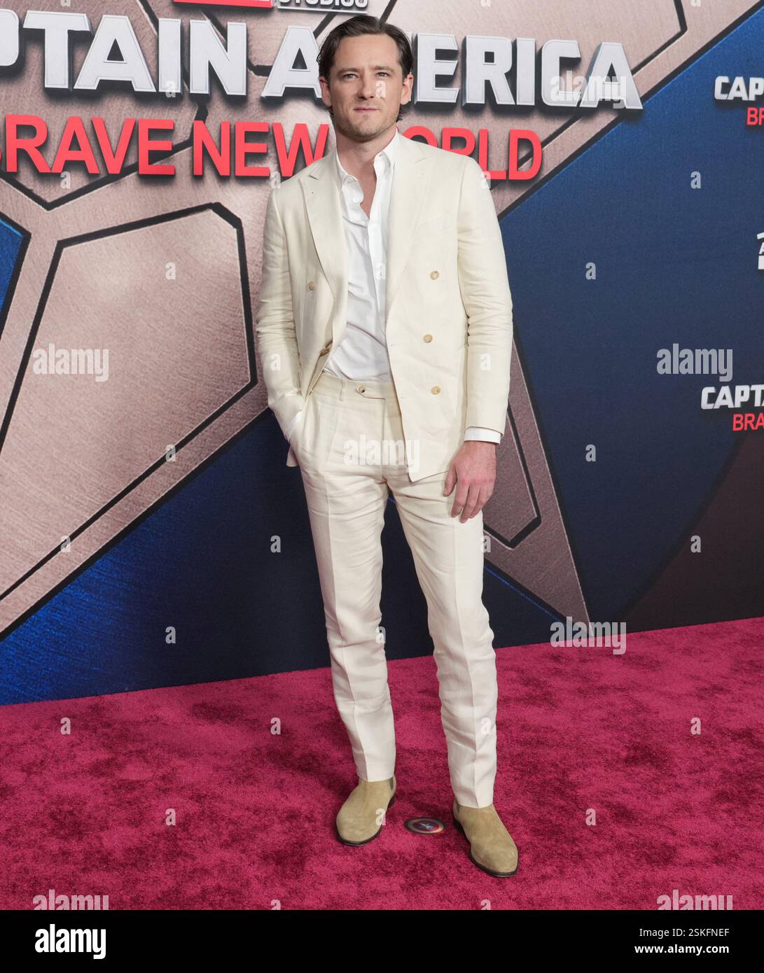 Los Angeles, USA. 11th Feb, 2025. Lewis Pullman arrives at the Marvel ...