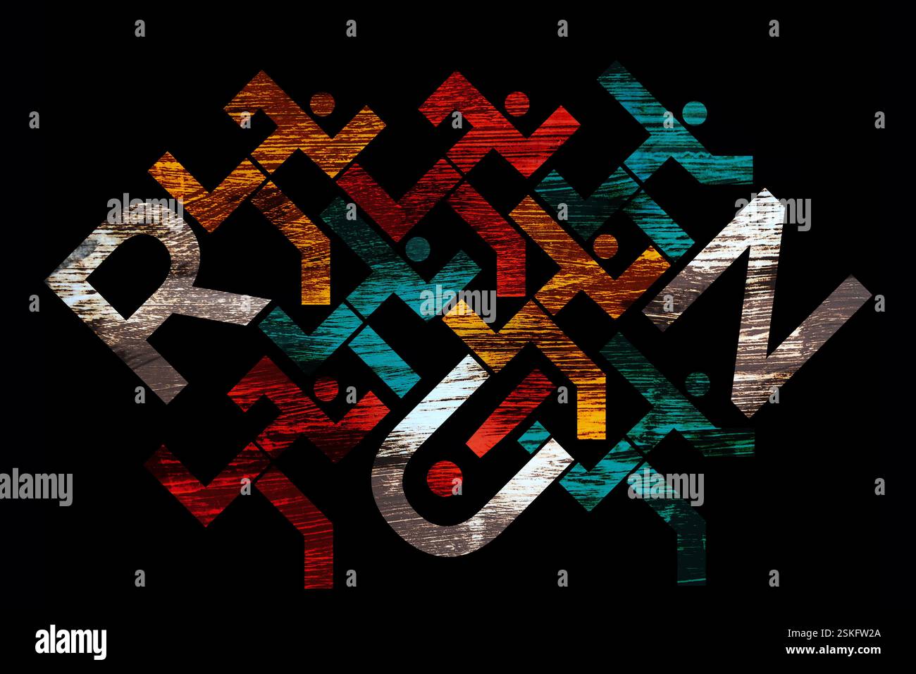 Joggers, running race, word run. Grunge stylized Illustration of ...