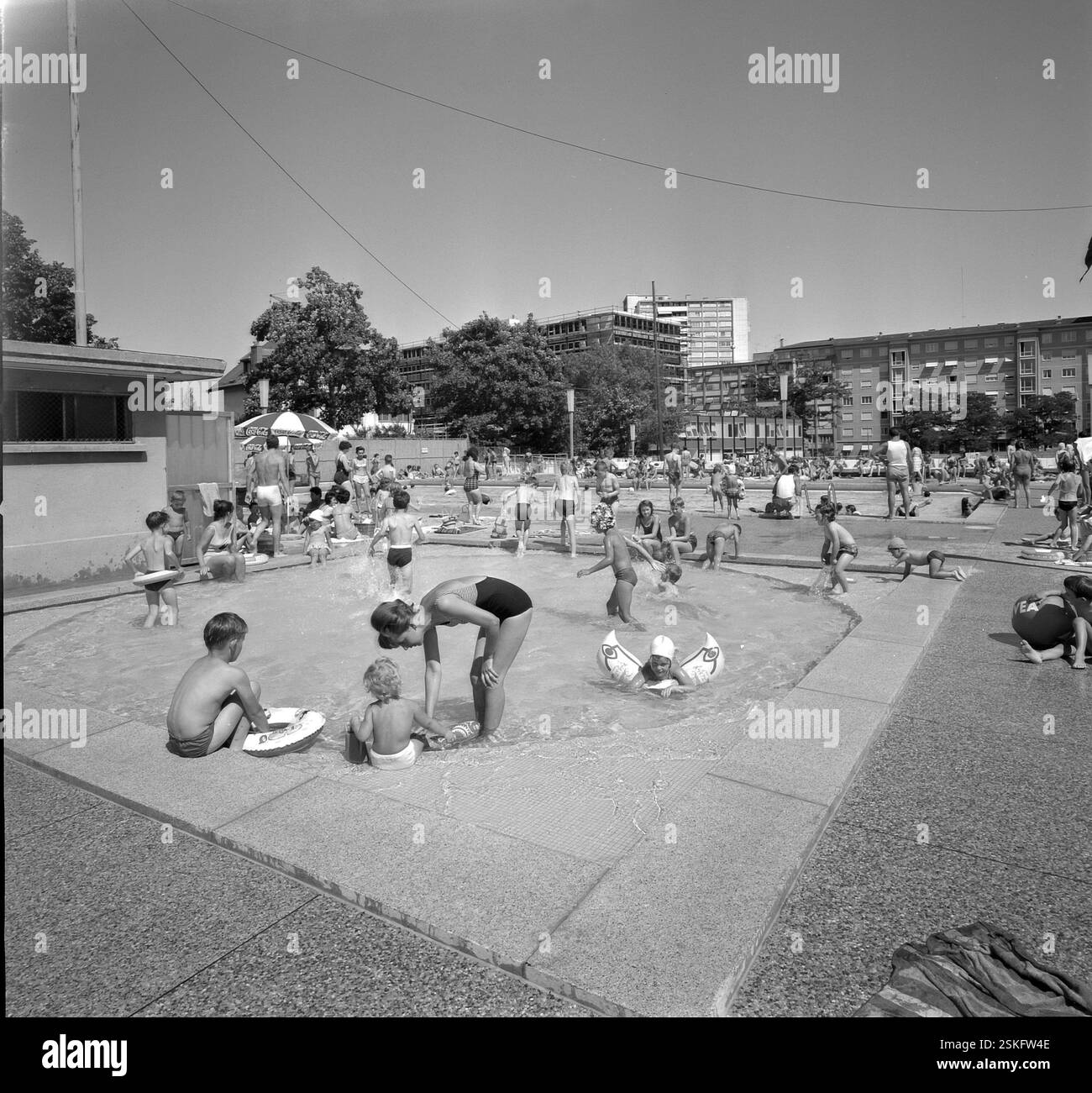 Piscine de Varembé, Schwimmbad in Genf 1965#Swimming pool, Piscine de ...