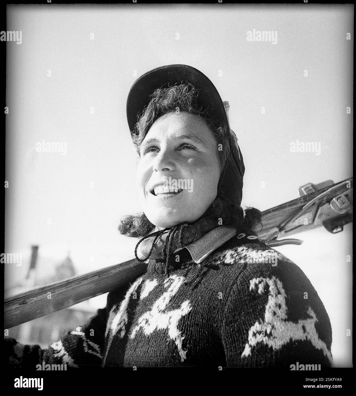 Skifahrerin Trude Jochum-Beiser ca. 1950#Skier Trude Jochum-Beiser ca ...