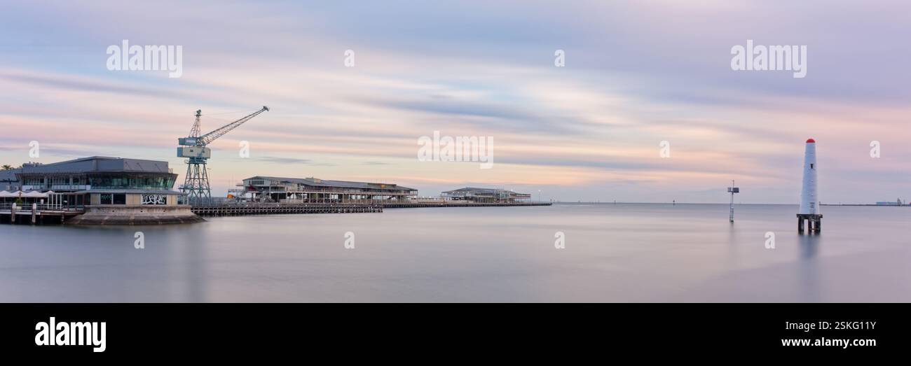 Station Pier Sunset Stock Photo - Alamy