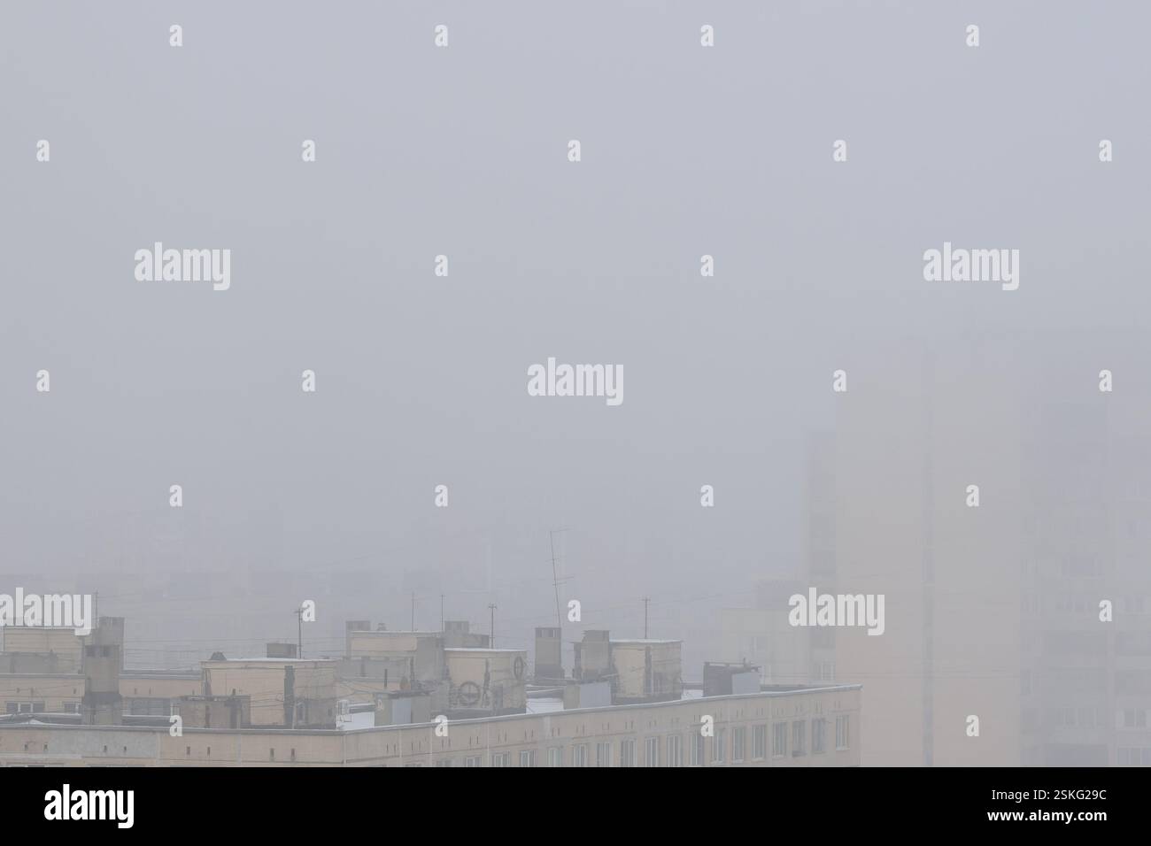 Urban landscape in smoke hi-res stock photography and images - Alamy