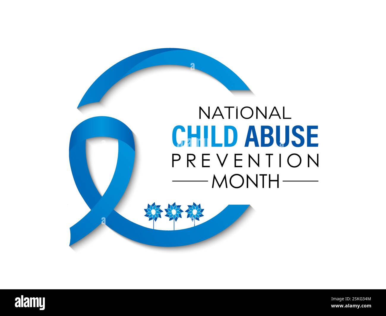 Vector graphic of National Child Abuse Prevention Month is April. An ...